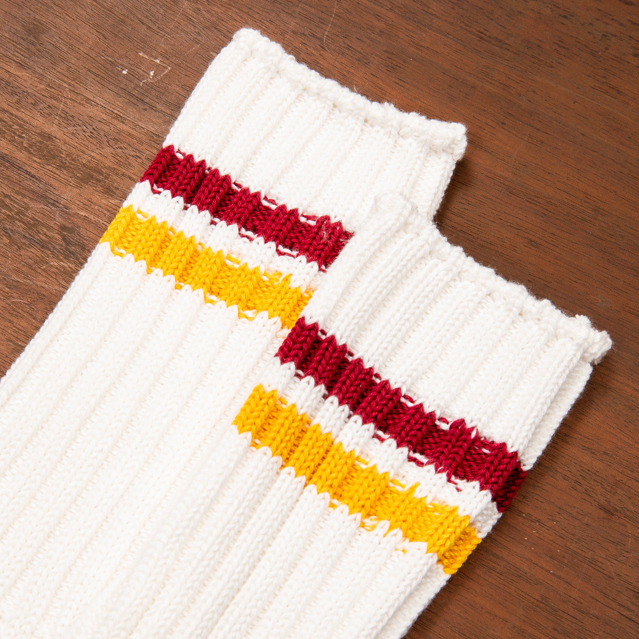 Fullcount 6110-4 Ribbed Crew Socks Burgundy – Frans Boone Store