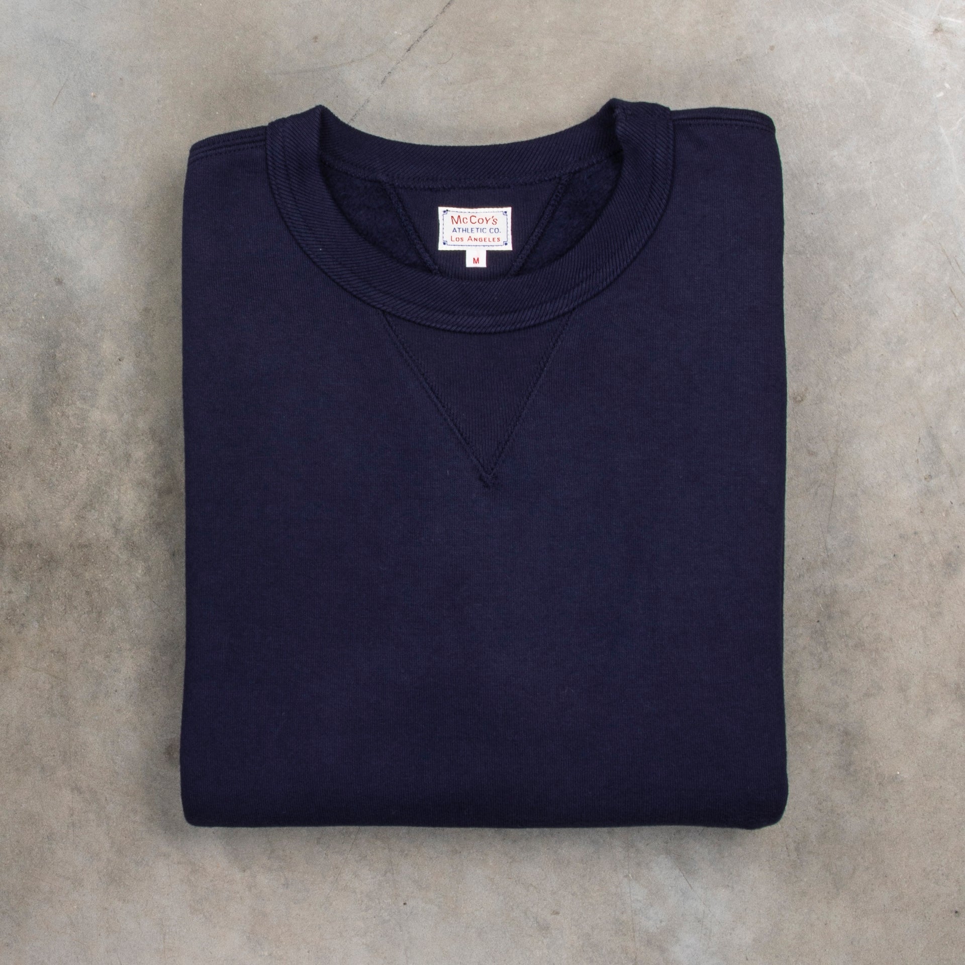 The Real McCoys Athletic 10 Oz Loopwheel Sweatshirt Navy – Frans Boone ...