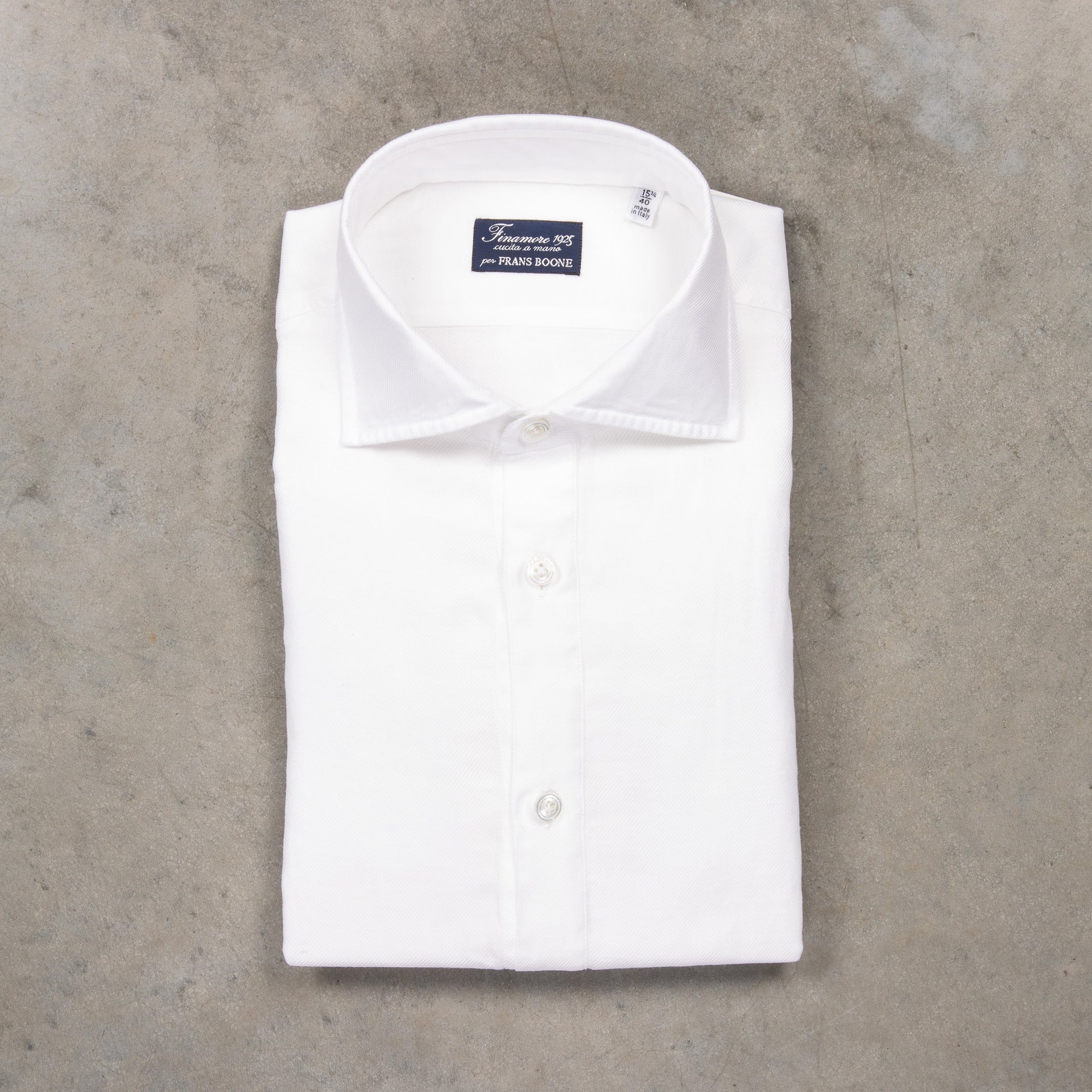 Finamore Porto Popover Zante Collar Carlo Riva Summer Twill White ...