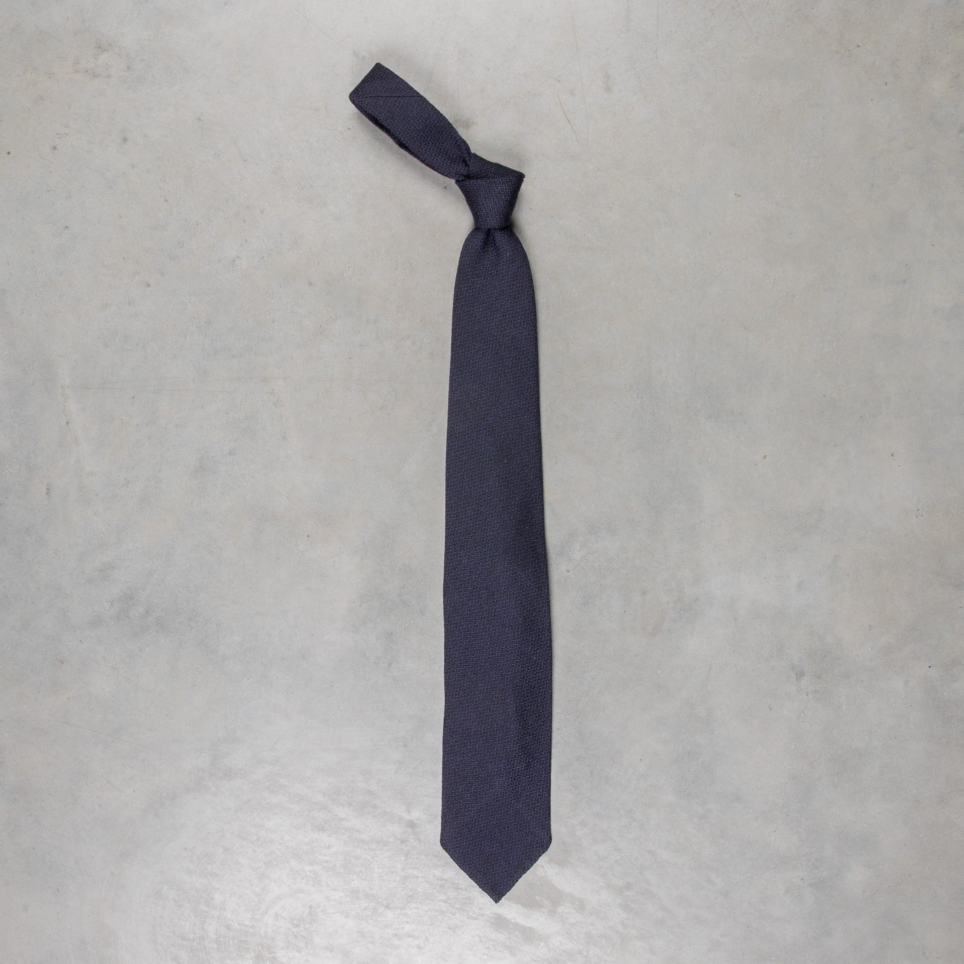 Finamore Anversa Tie Untipped Loose Weave Navy – Frans Boone Store