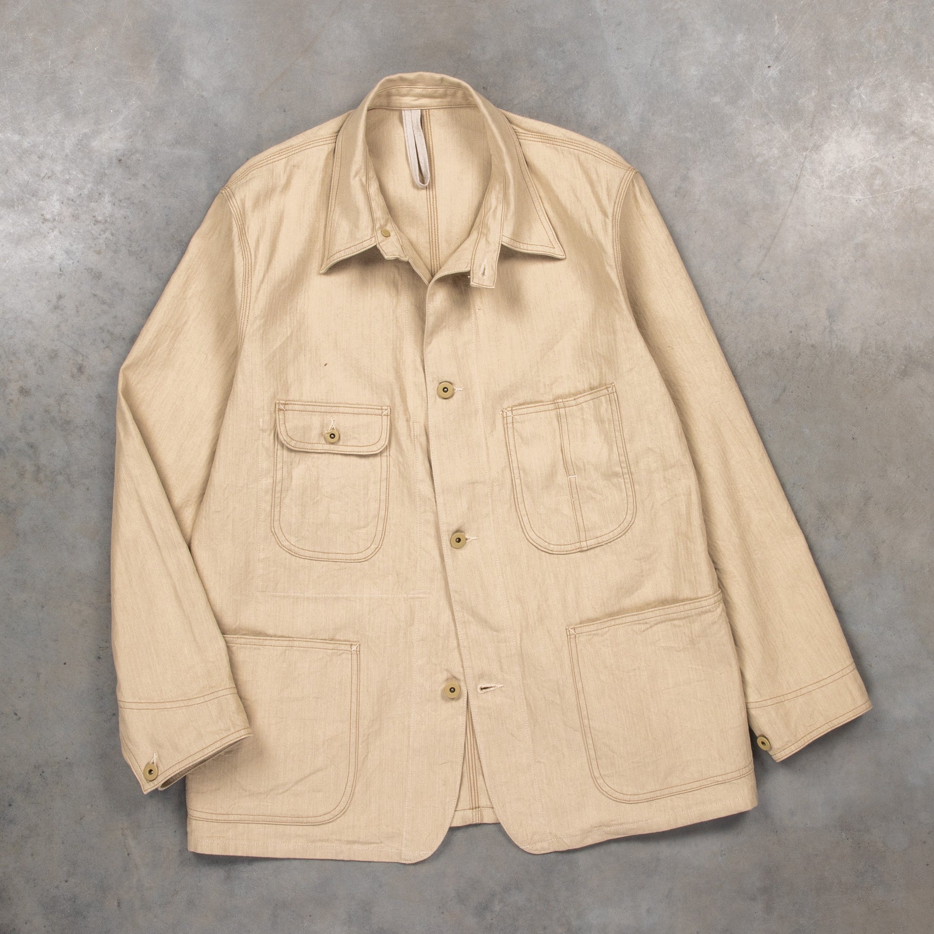 Cohérence Jackson Jacket Linen Cotton Chevron Ivory – Frans Boone Store