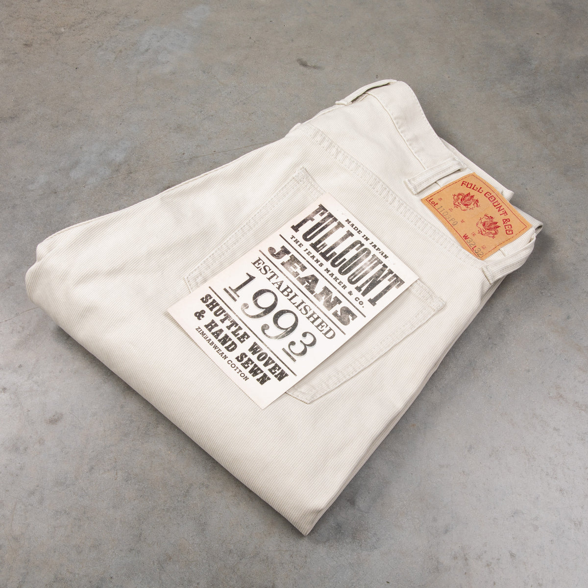 Fullcount 1103 Clean Straight Pique Ecru – Frans Boone Store