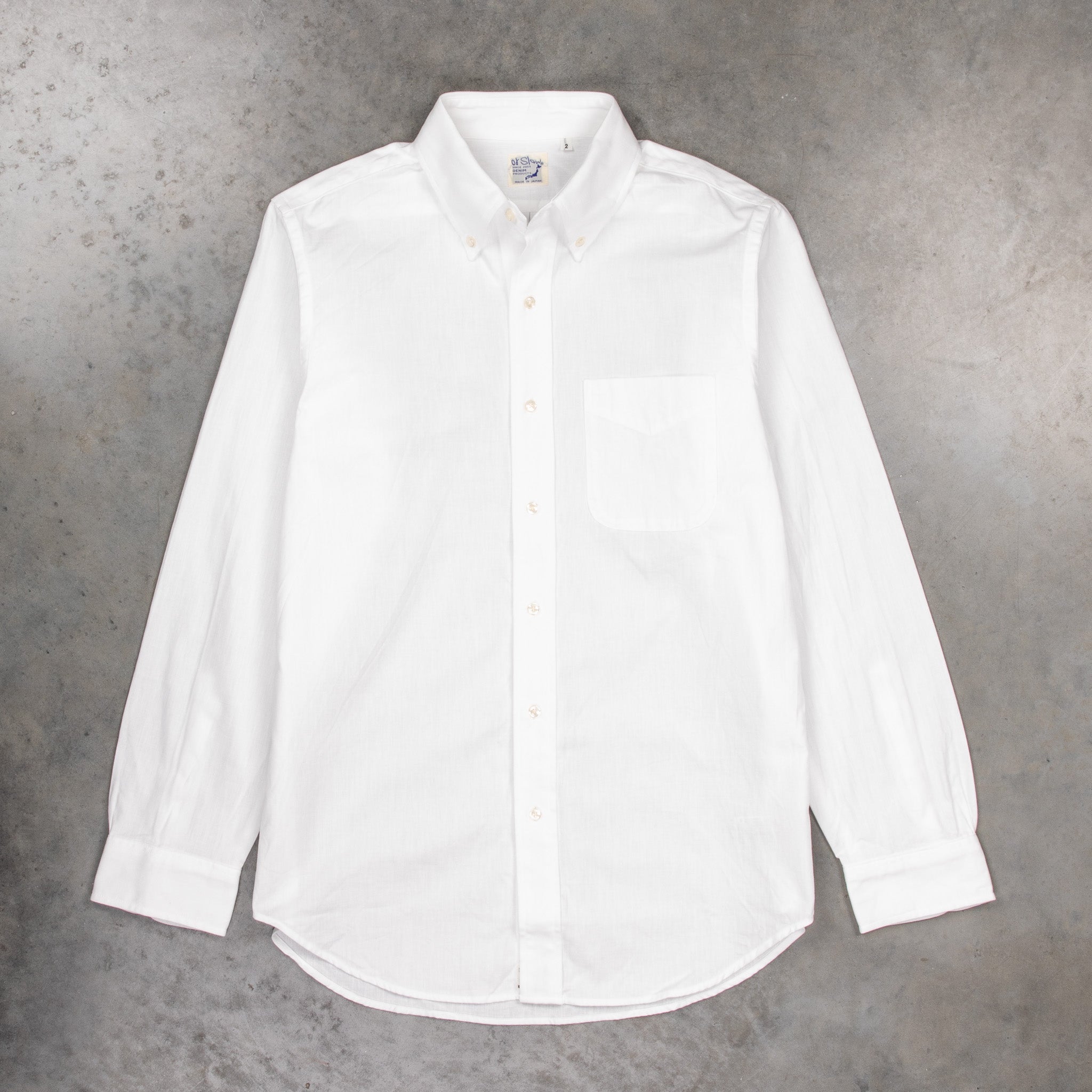 Orslow Button-Down Shirt White Chambray – Frans Boone Store