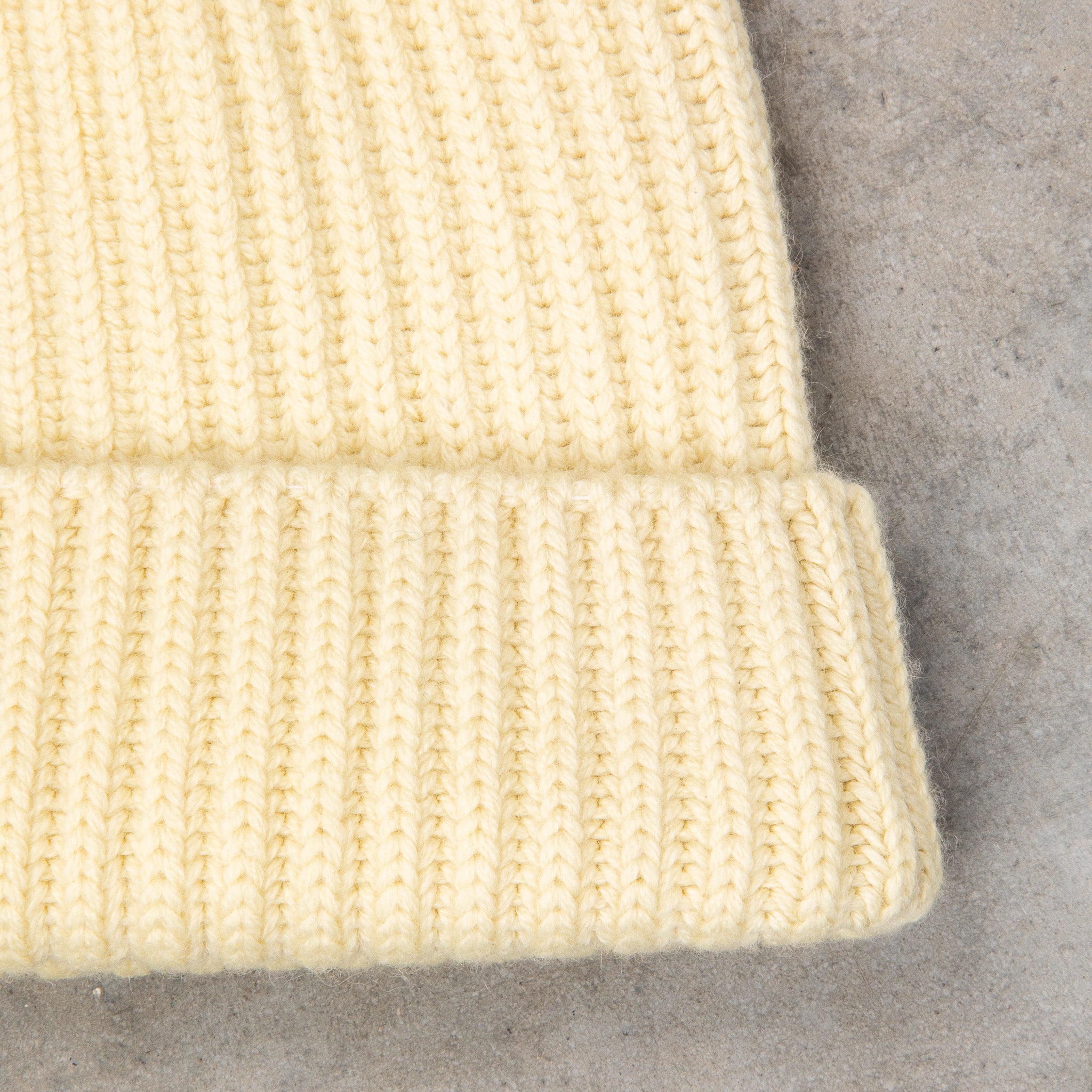 William Lockie x Frans Boone Royal Rib Cashmere Hat Lemon Zephyr ...