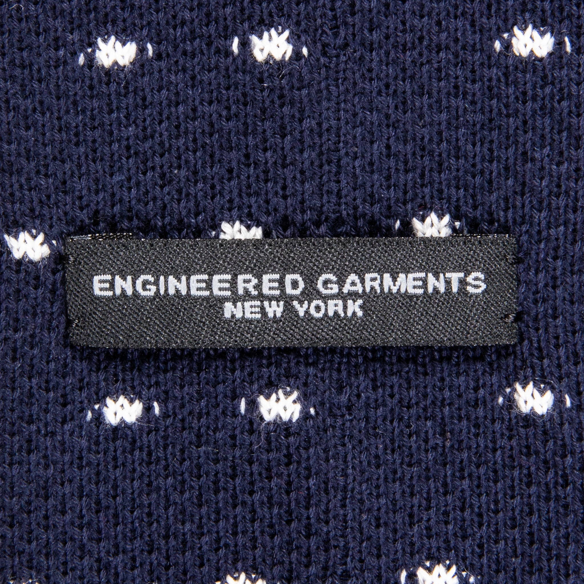 Engineered Garments Knit Tie Navy Polka Dot – Frans Boone Store