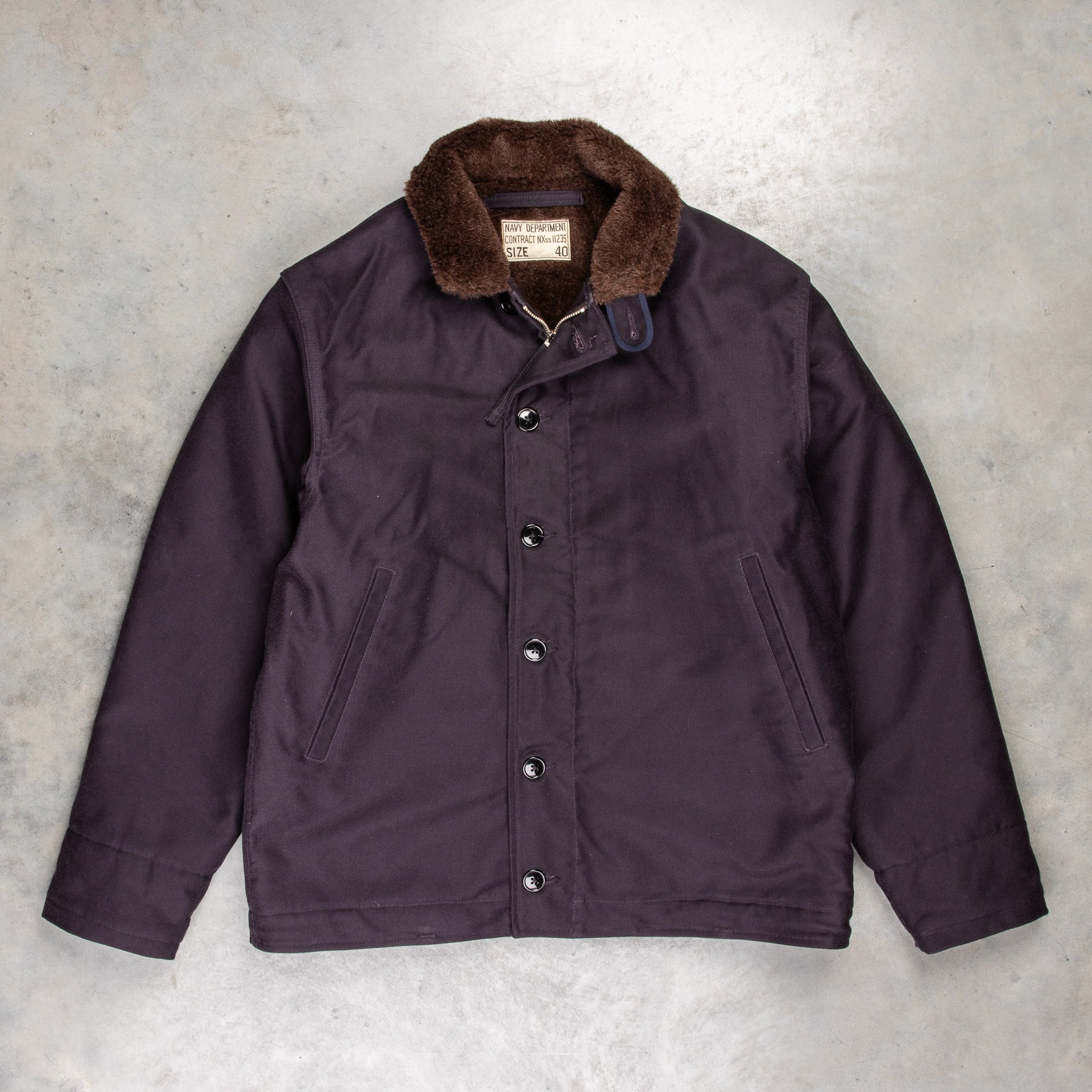 The Real McCoy's N-1 Deck jacket Navy – Frans Boone Store