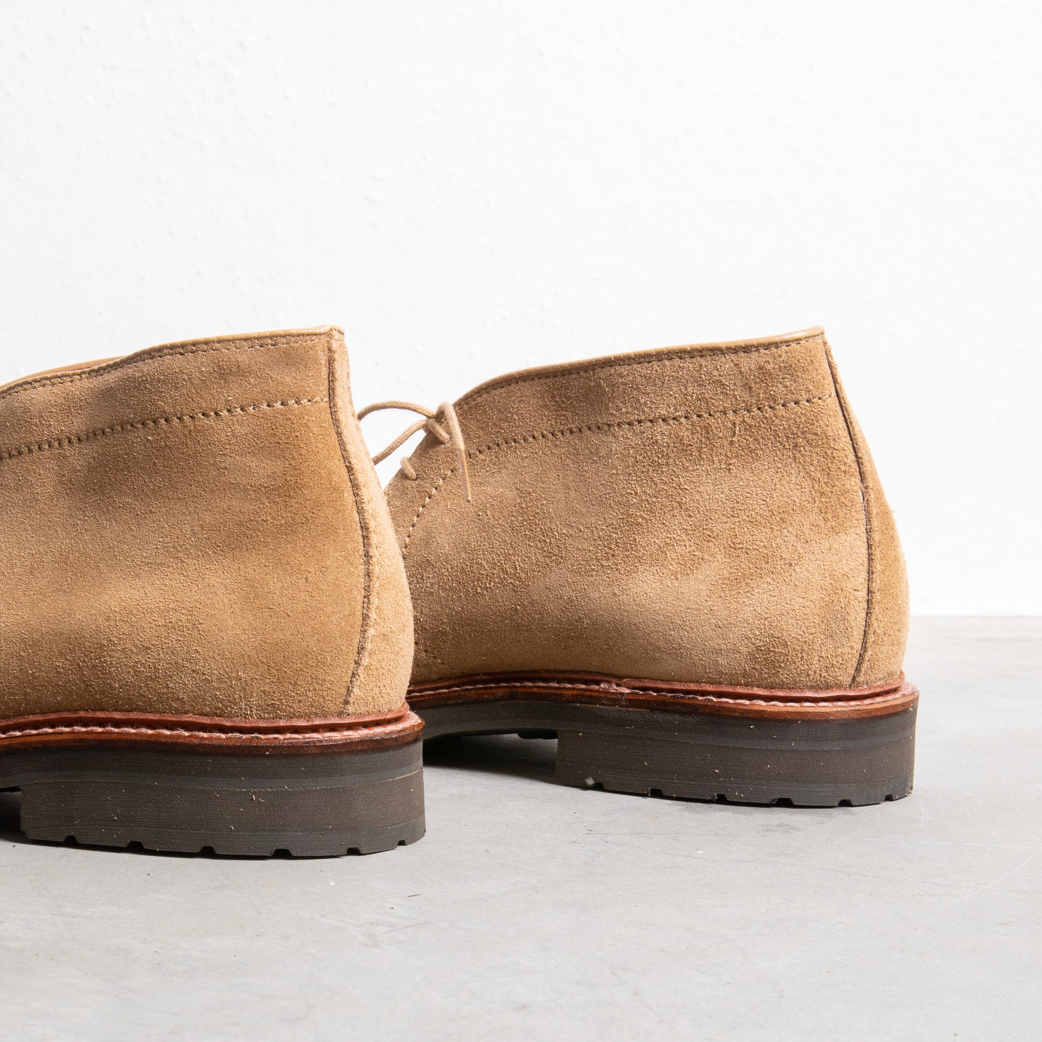 Alden x Frans Boone Tan calf Suede Chukka on Rubber sole – Frans Boone ...