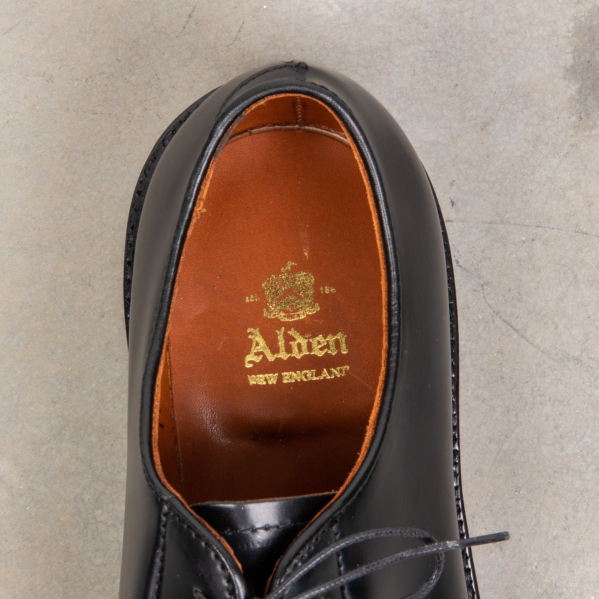 Alden Black Cordovan Plain Toe Blucher – Frans Boone Store Alden Black Cordovan Plain Toe Blucher – Frans Boone Store