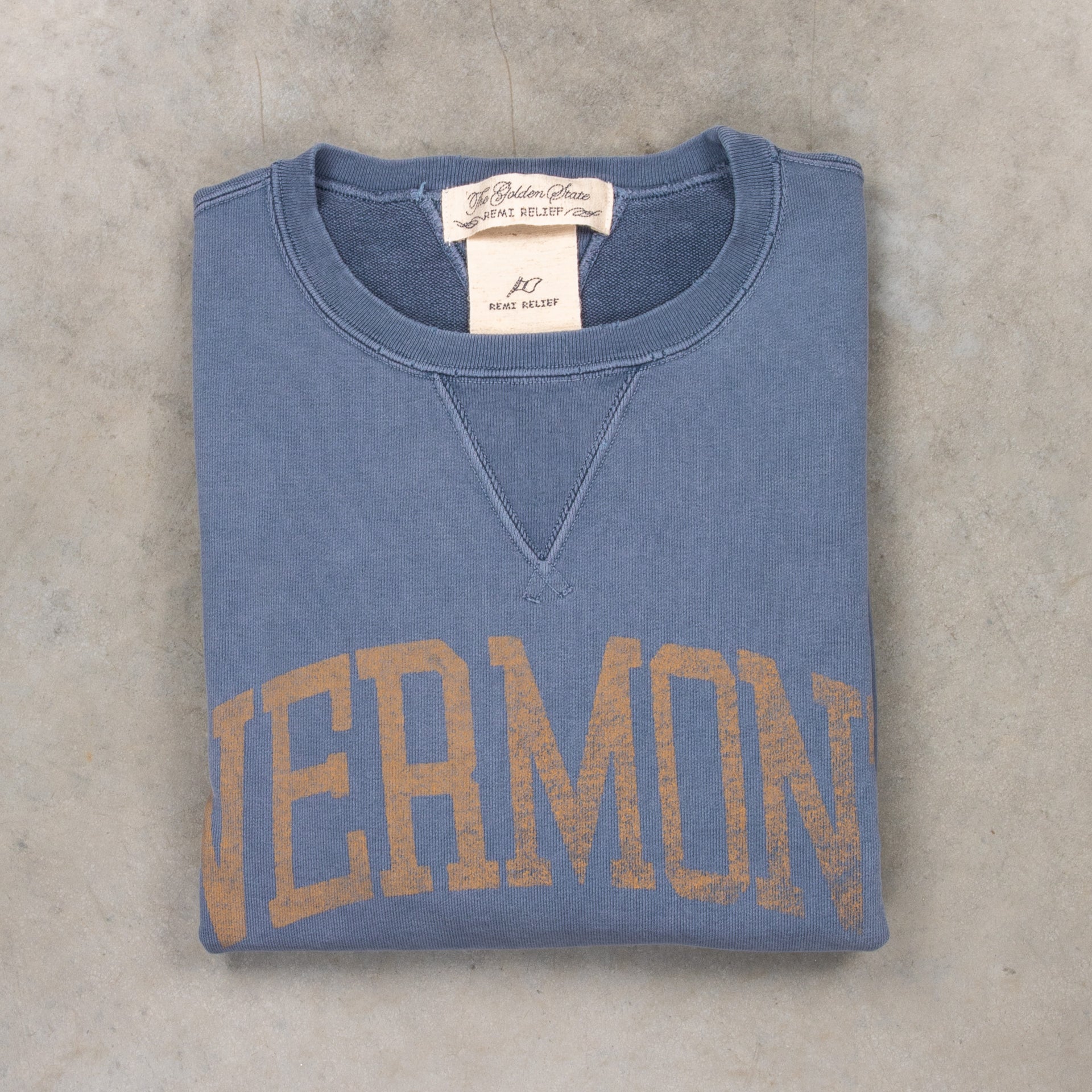 Remi Relief Special Finish Sweat Crew Neck Vermont Navy – Frans Boone Store