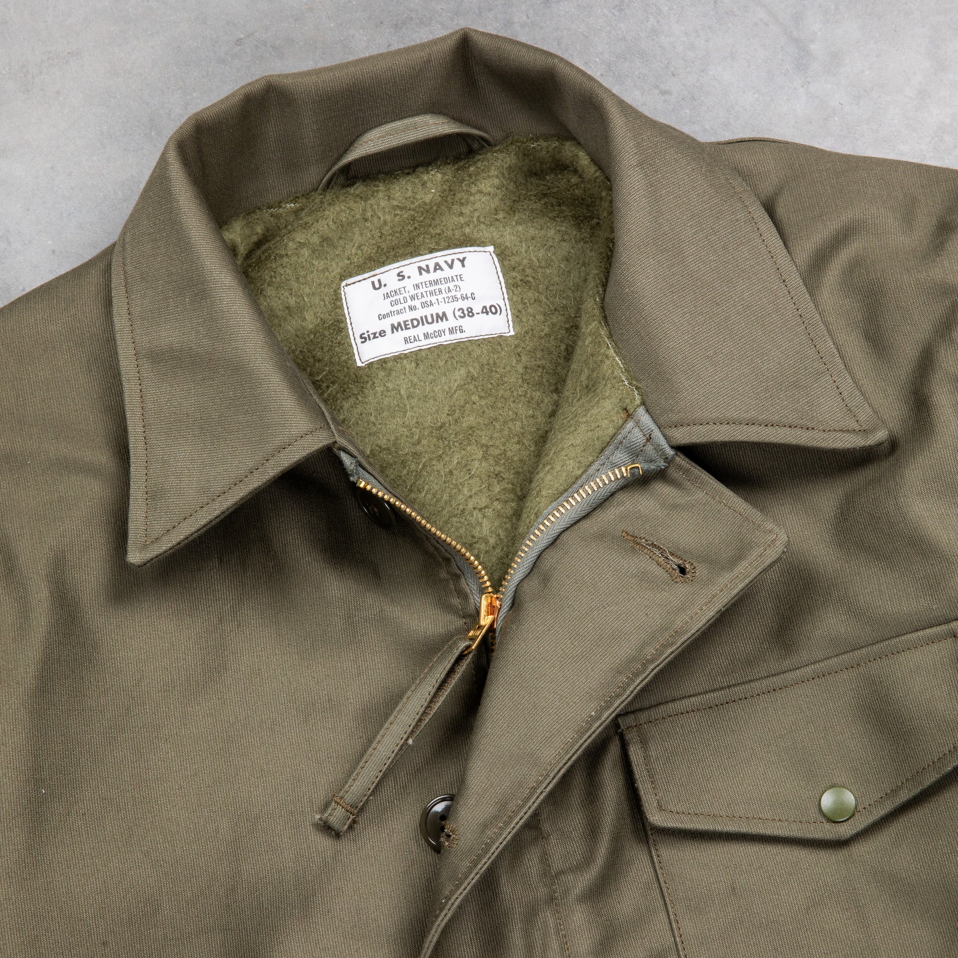 The Real McCoy's U.S.N. A-2 Deck Jacket Real McCoy MFG. – Frans Boone Store