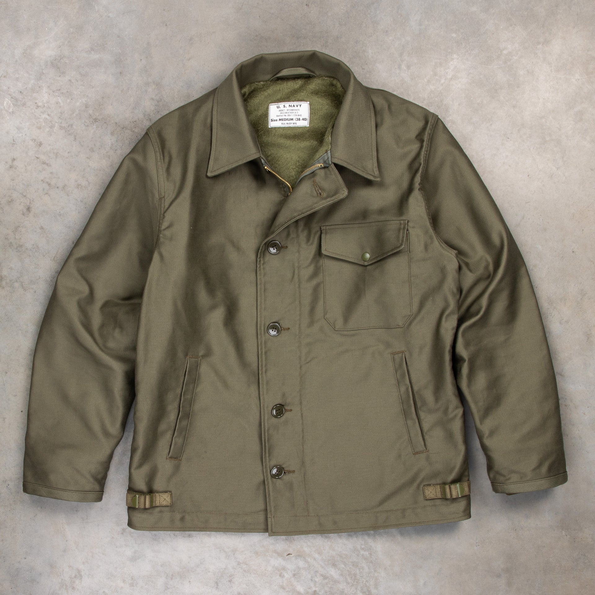 The Real McCoy's U.S.N. A-2 Deck Jacket Real McCoy MFG. – Frans Boone Store