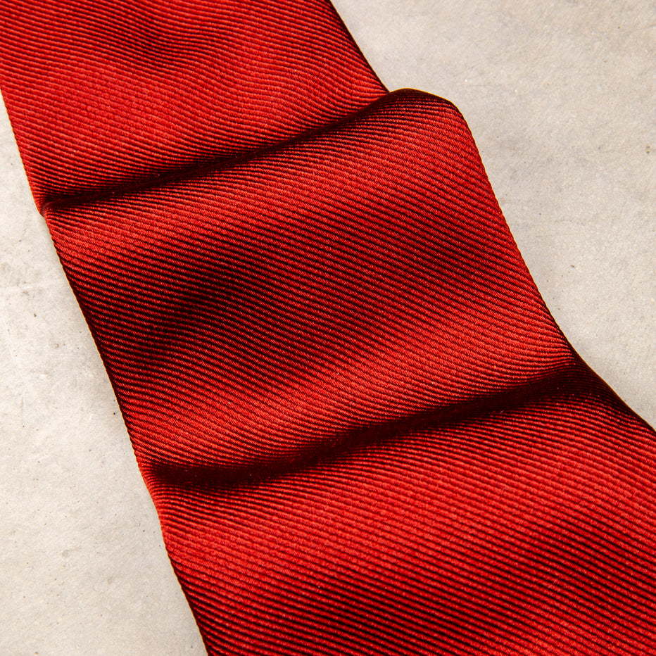 Finamore "Sette Pieghe" Plain Silk Tie Rosso – Frans Boone Store