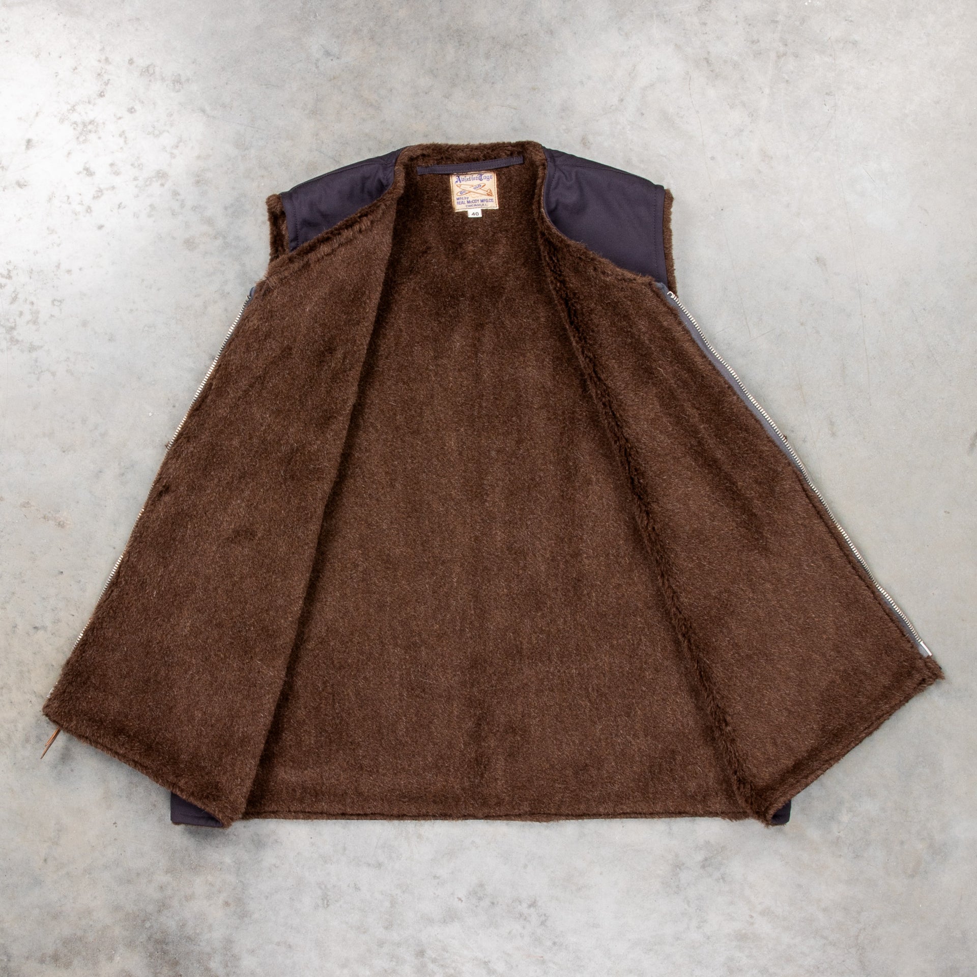 The Real McCoy's USN Alpaca Vest Navy – Frans Boone Store