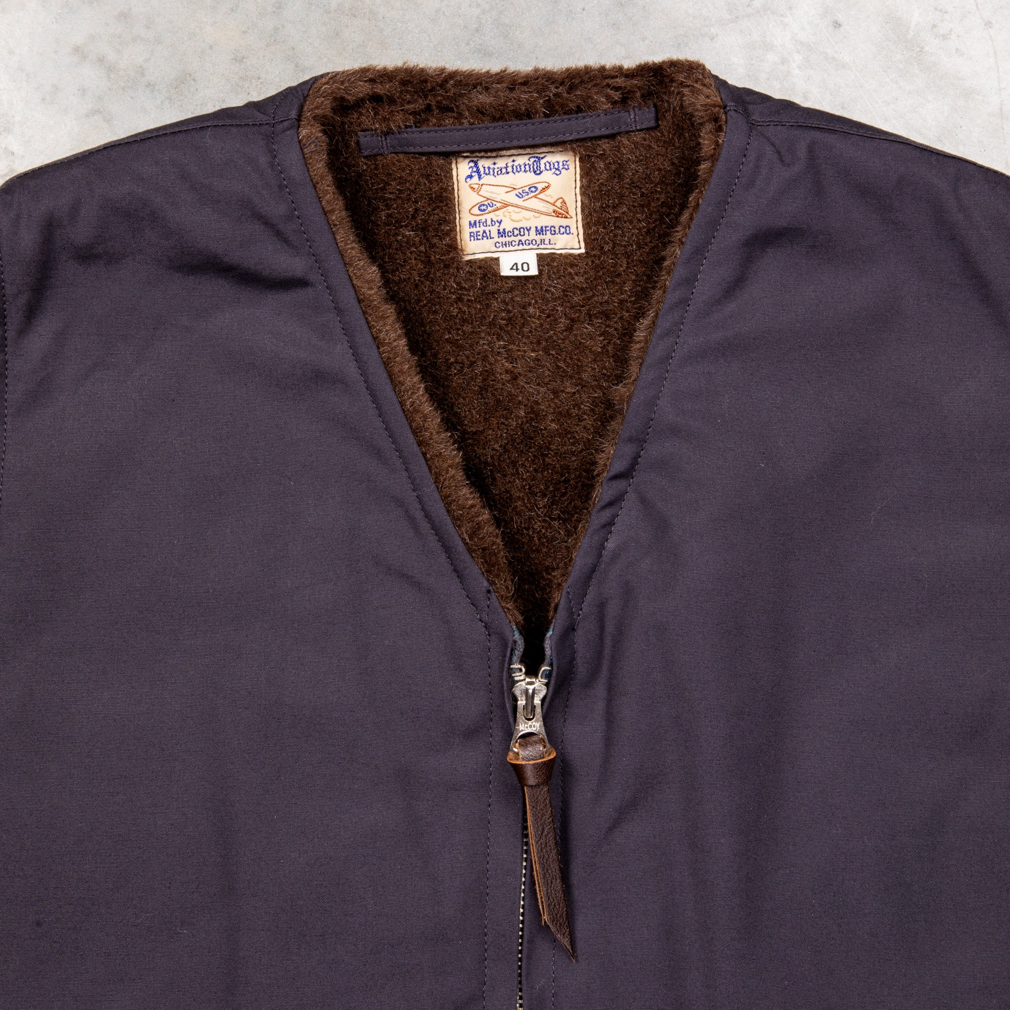 The Real McCoy's USN Alpaca Vest Navy – Frans Boone Store