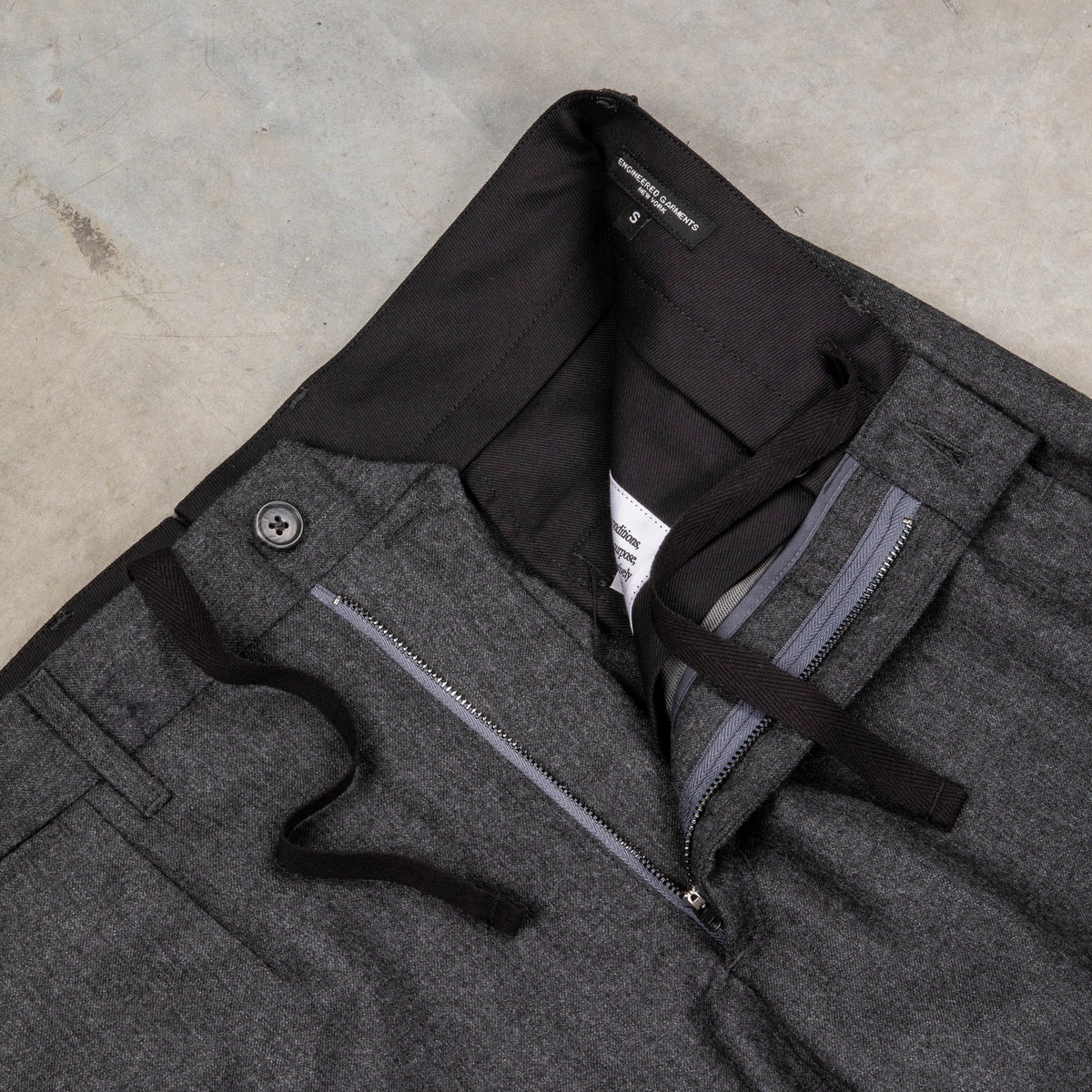 Engineered Garments Andover Pants High Count Worsted Wool Charcoal ...