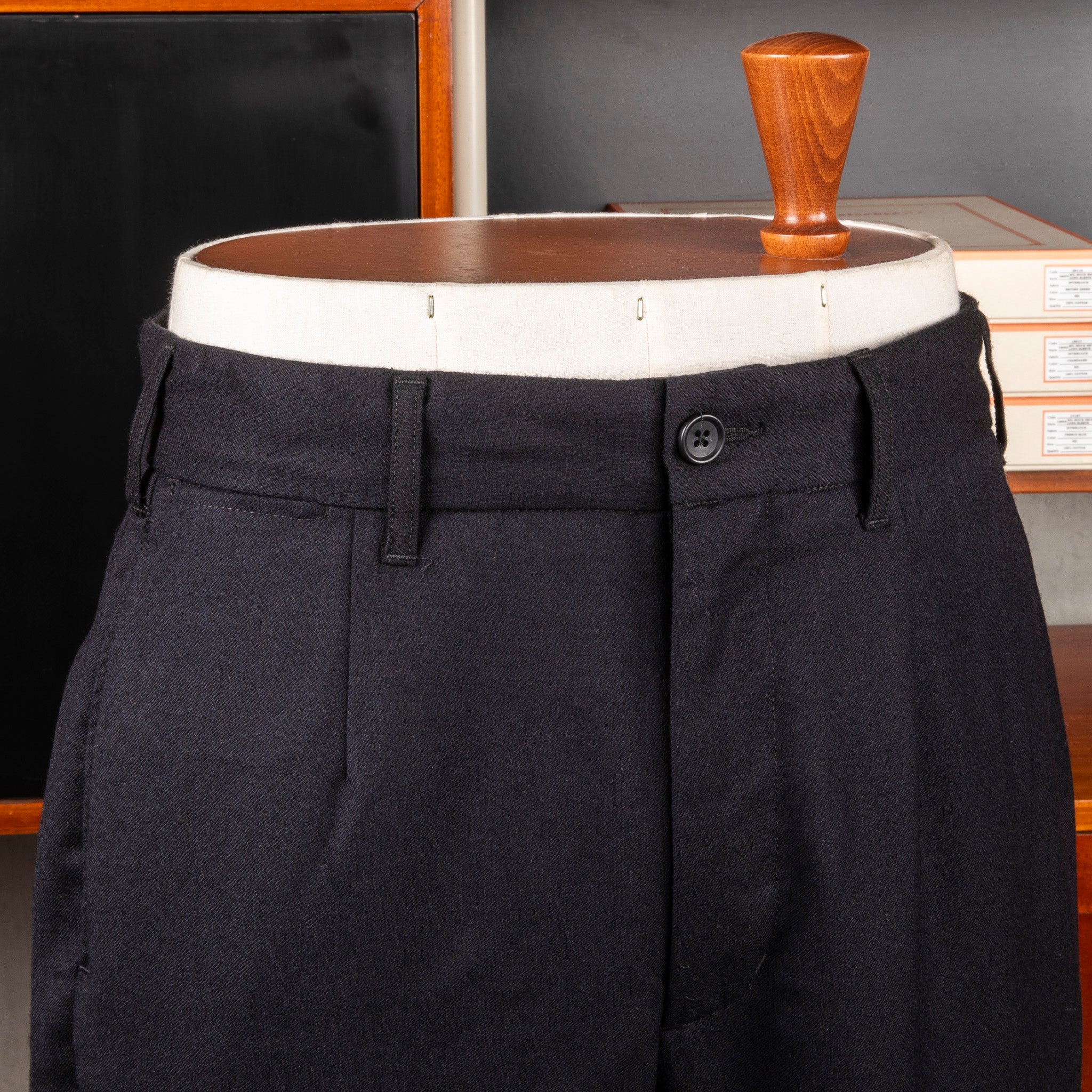 Engineered Garments Andover Pants High Count Worsted Wool Dark Navy ...
