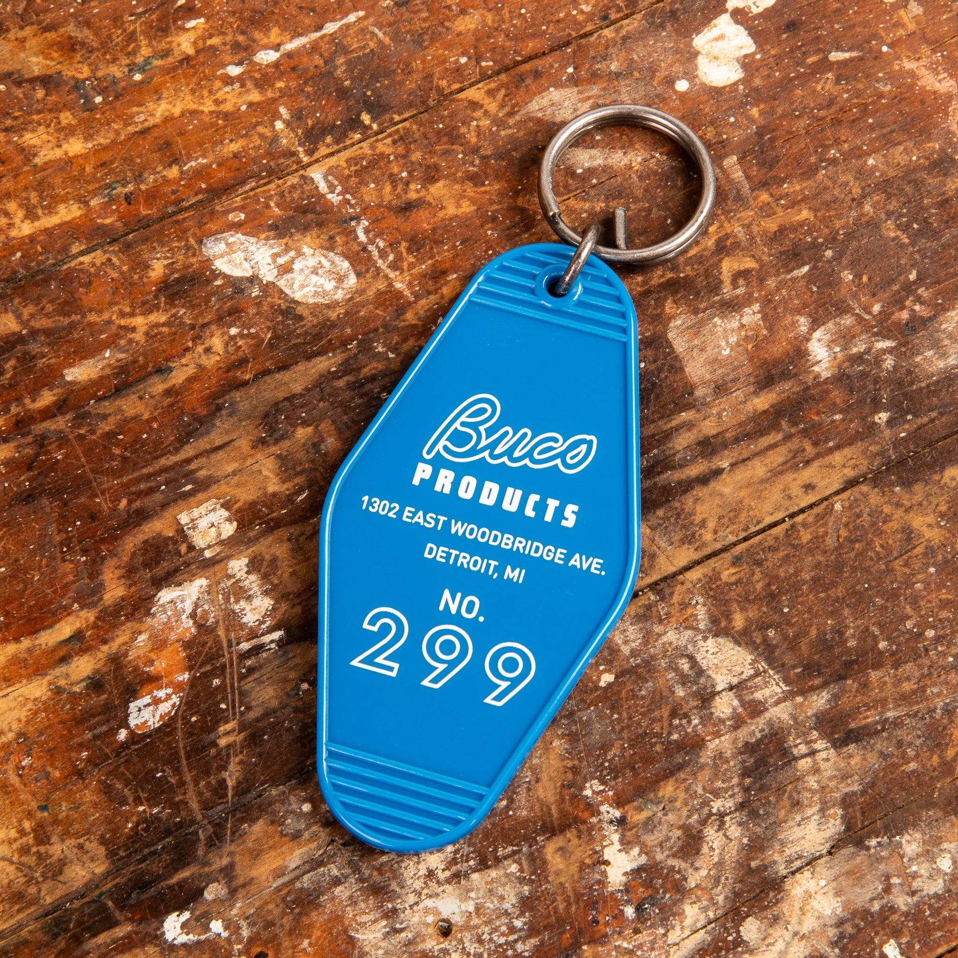 The Real McCoy's Motel Key Ring Blue – Frans Boone Store