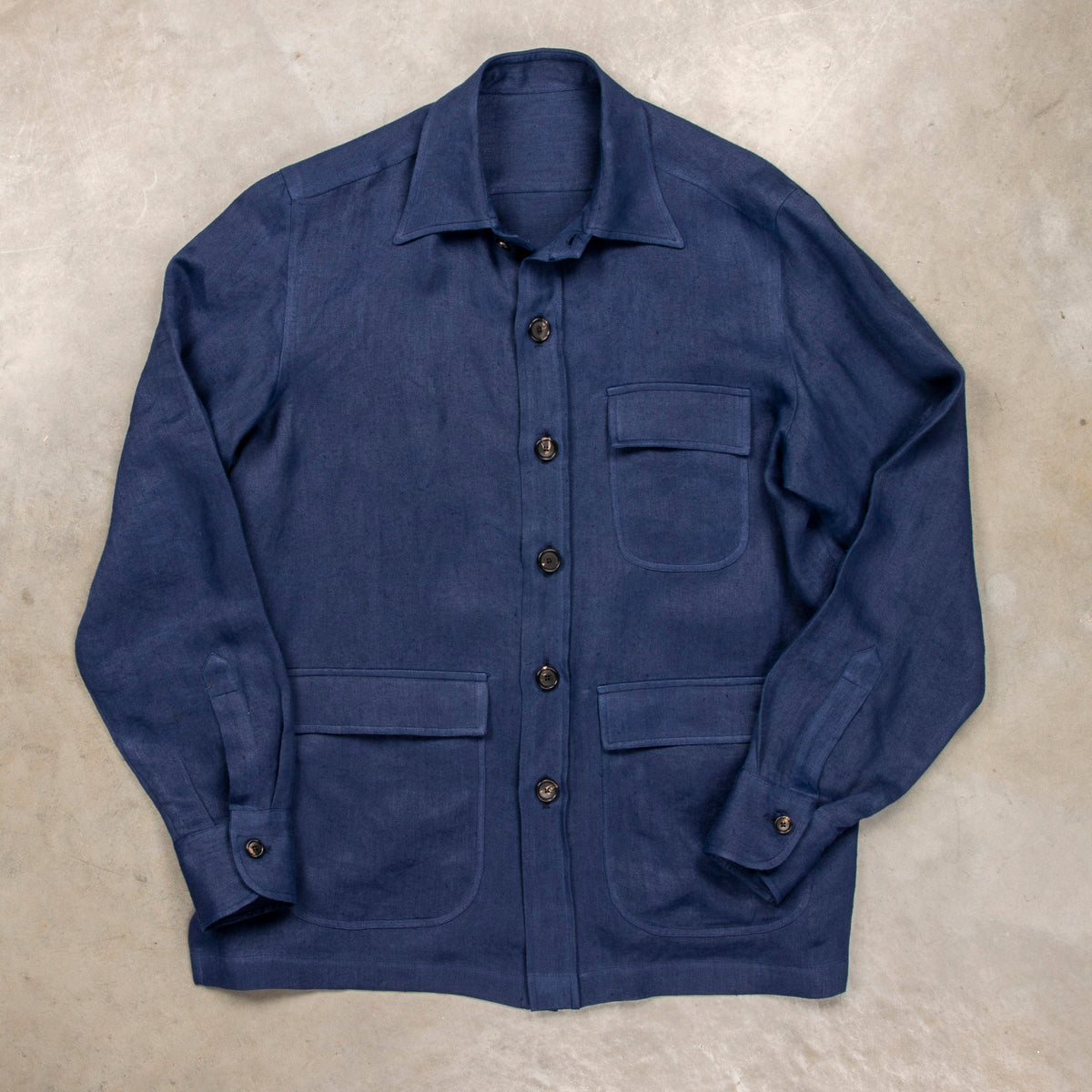 De Petrillo Shirt Jacket Hemp Canapa Indigo Blue – Frans Boone Store