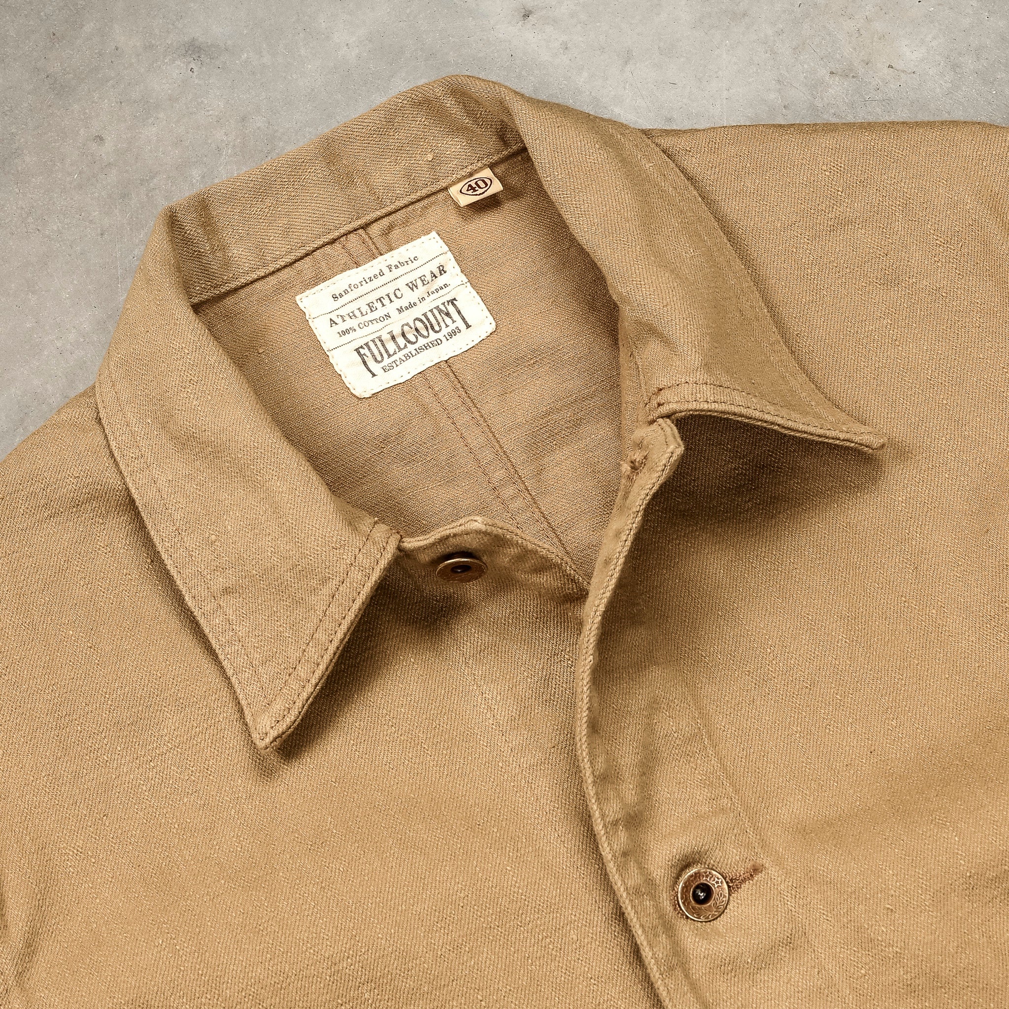 Fullcount 2015 Chore Jacket 12Oz Denim Beige – Frans Boone Store