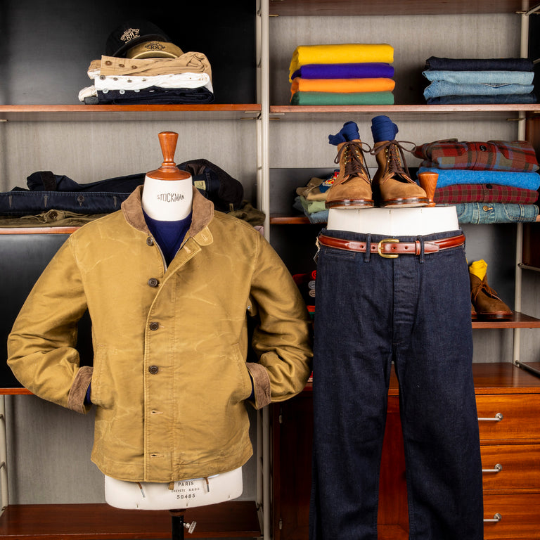 RRL Bower Deck Jacket Cotton Jungle Cloth Khaki Drab – Frans Boone Store