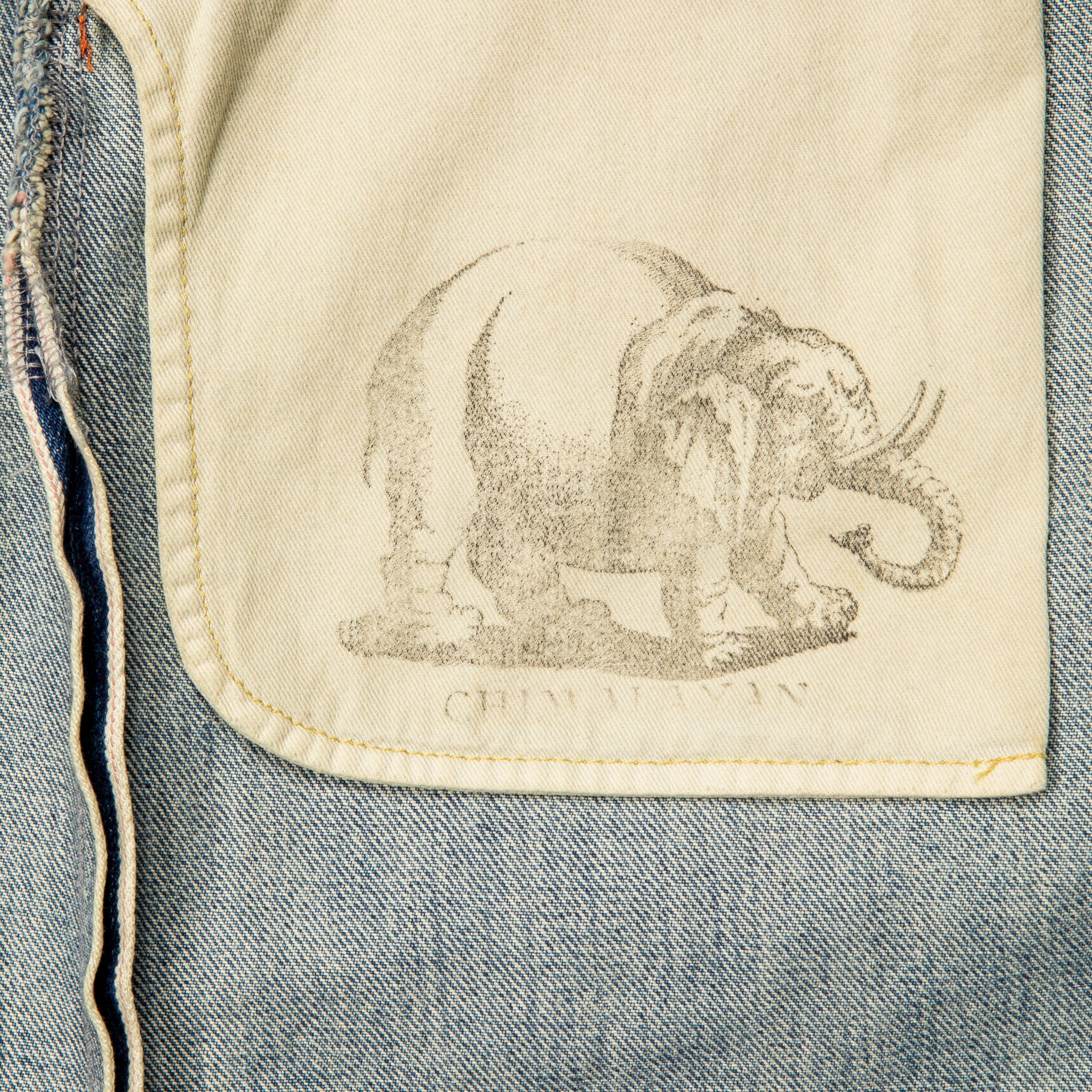 Chimala 13.5 Oz Denim Deep Rise Baggy Cut Light Vintage Wash – Frans ...