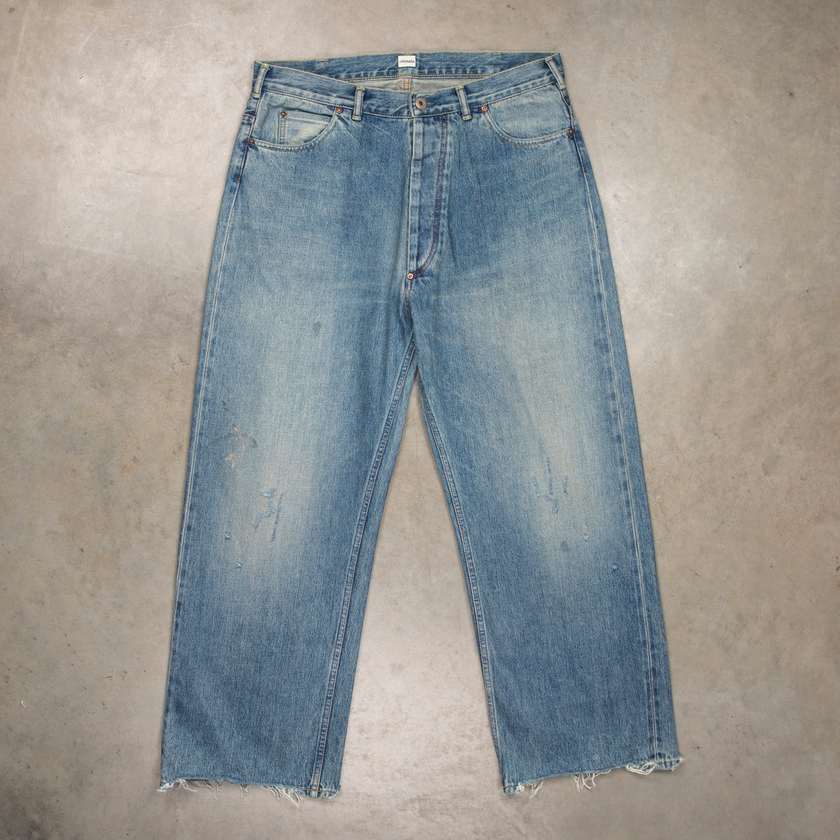 Chimala 13.5 Oz Denim Deep Rise Baggy Cut Light Vintage Wash – Frans ...