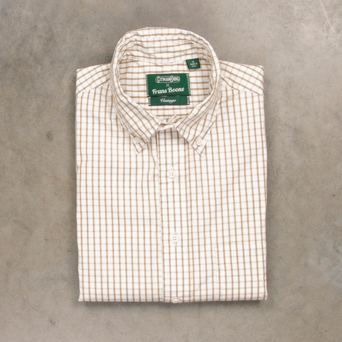 Gitman Vintage x Frans Boone 80/2 Smooth Poplin Check - Sahara – Frans ...