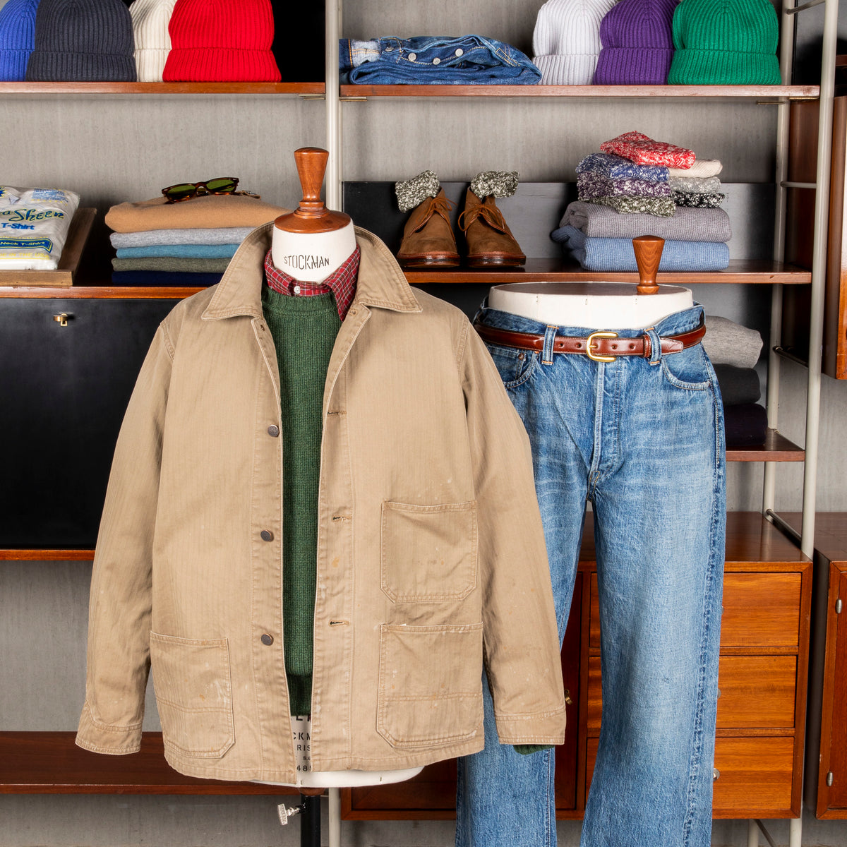 Fullcount 2015 Military Chore Jacket HBT Olive Drab – Frans Boone Store