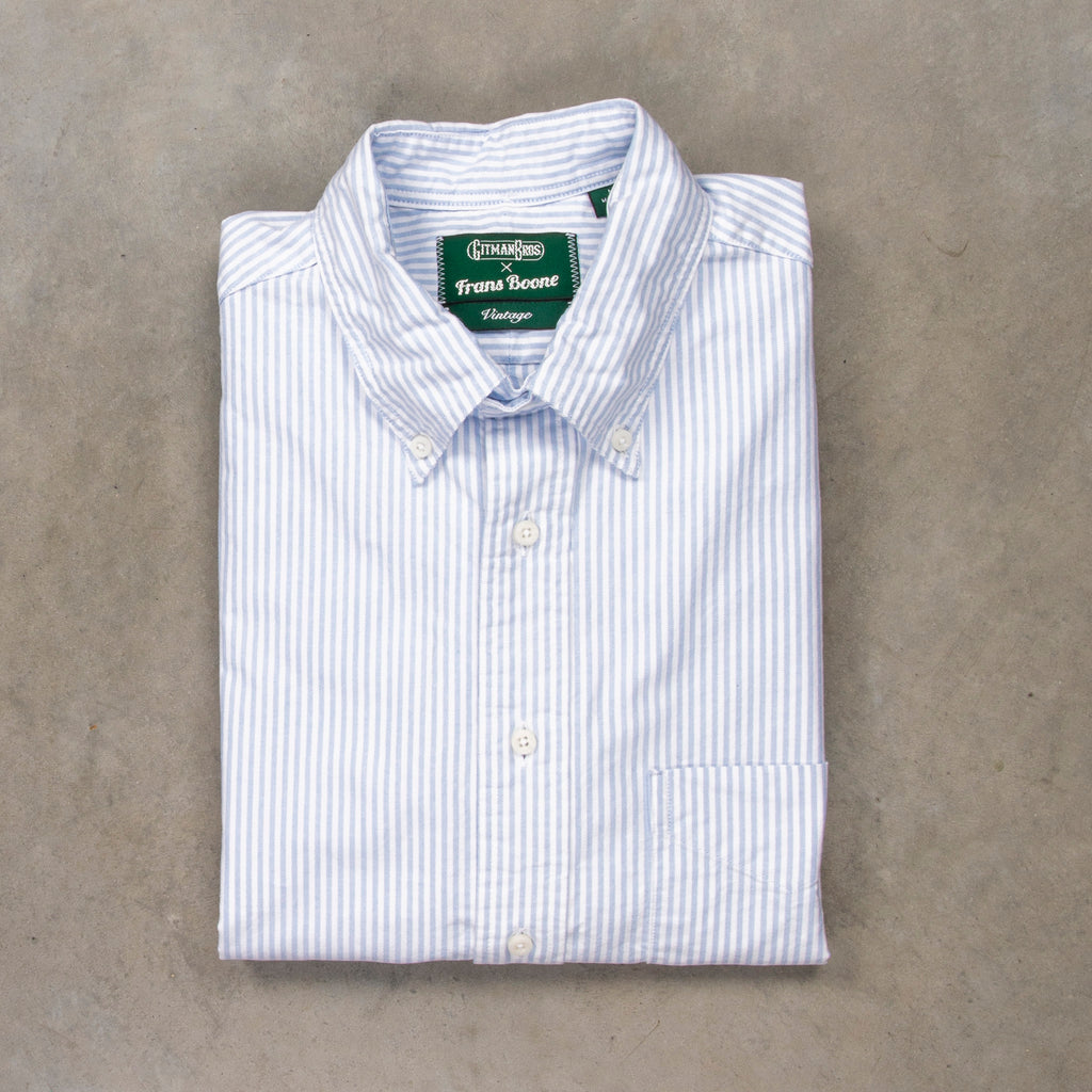 Gitman Vintage x Frans Boone Japanese Striped Oxford Light Blue – Frans ...
