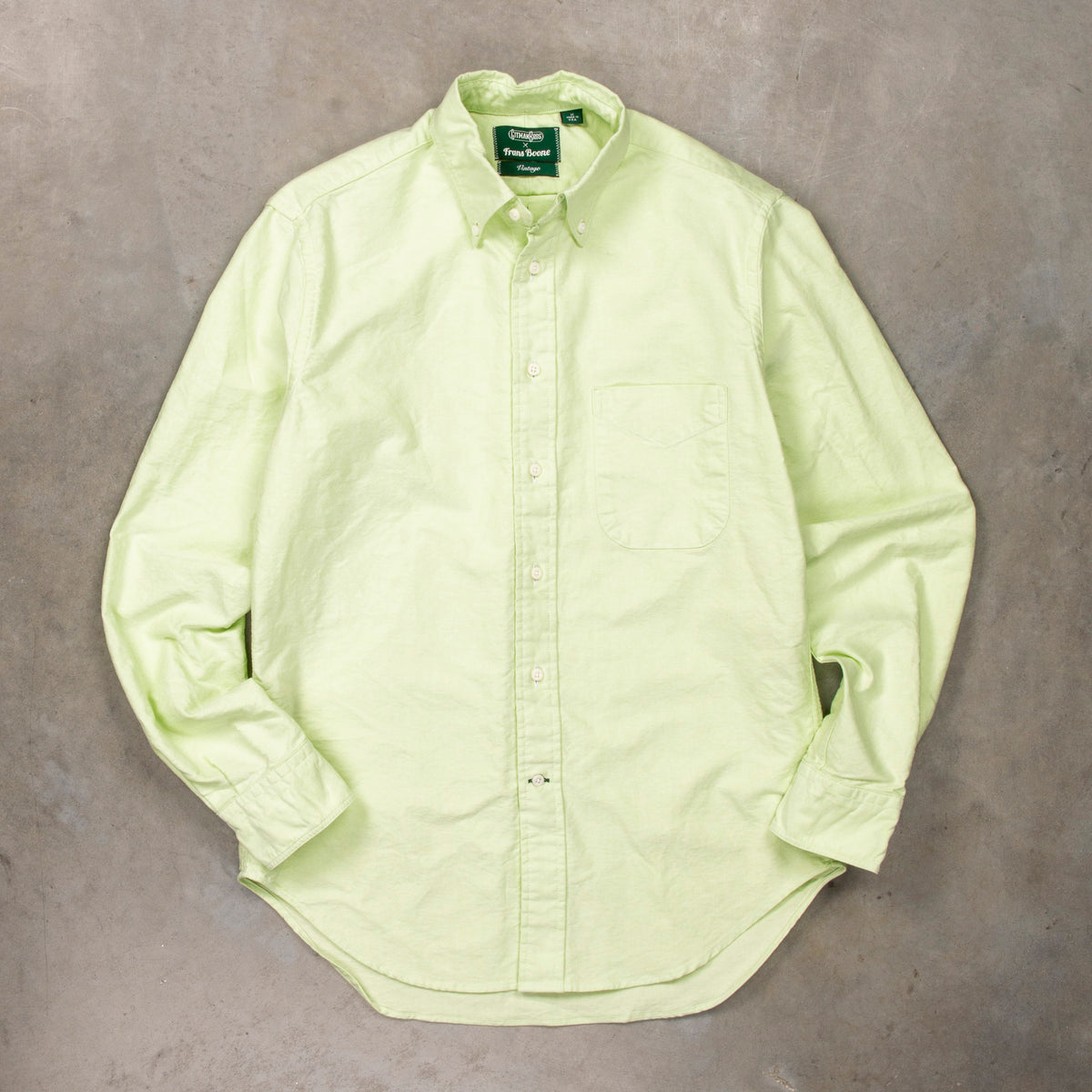 Gitman Vintage x Frans Boone Japanese Oxford Light Green – Frans Boone ...