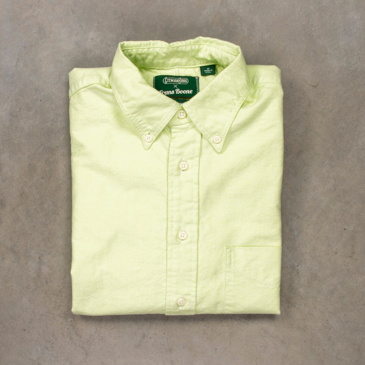 Gitman Vintage x Frans Boone Japanese Oxford Light Green – Frans Boone ...