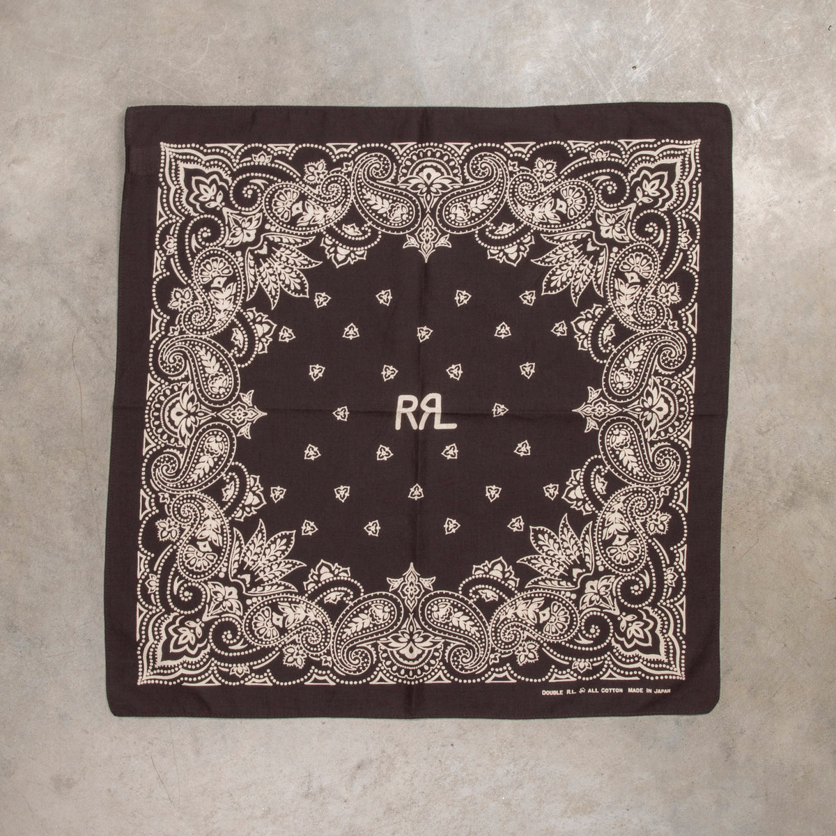 RRL Peyton Ranch Logo Bandana Black – Frans Boone Store