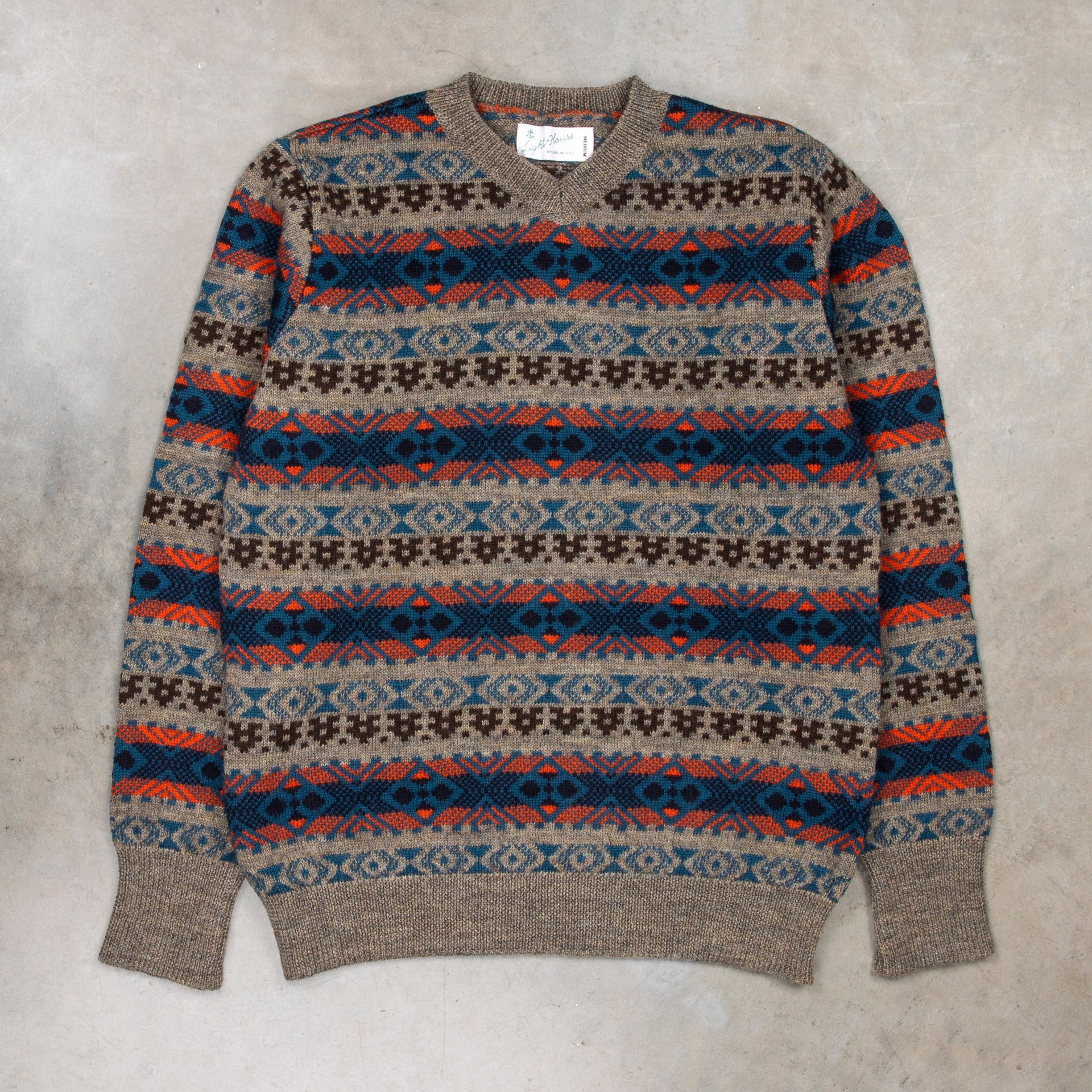 The Real McCoy's Fair Isle Sweater Gray – Frans Boone Store