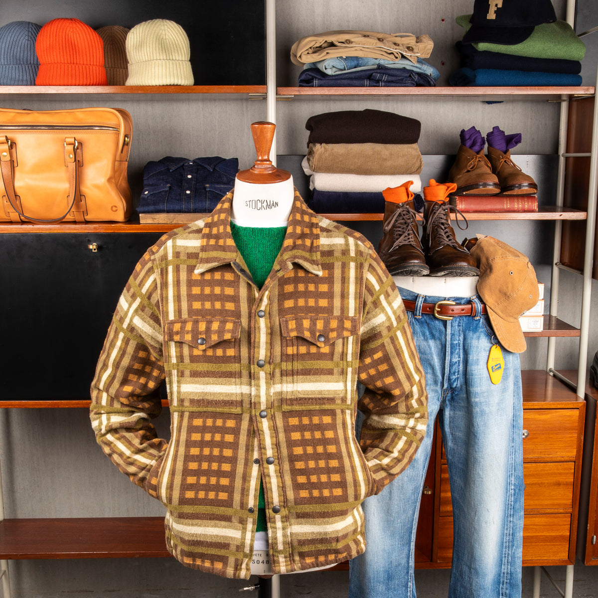 RRL Nelson Overshirt Jacquard Plaid Brown – Frans Boone Store