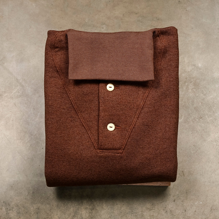 Olde Homesteader Extra Cotton Fleece Stand Collar Brown Heather – Frans ...