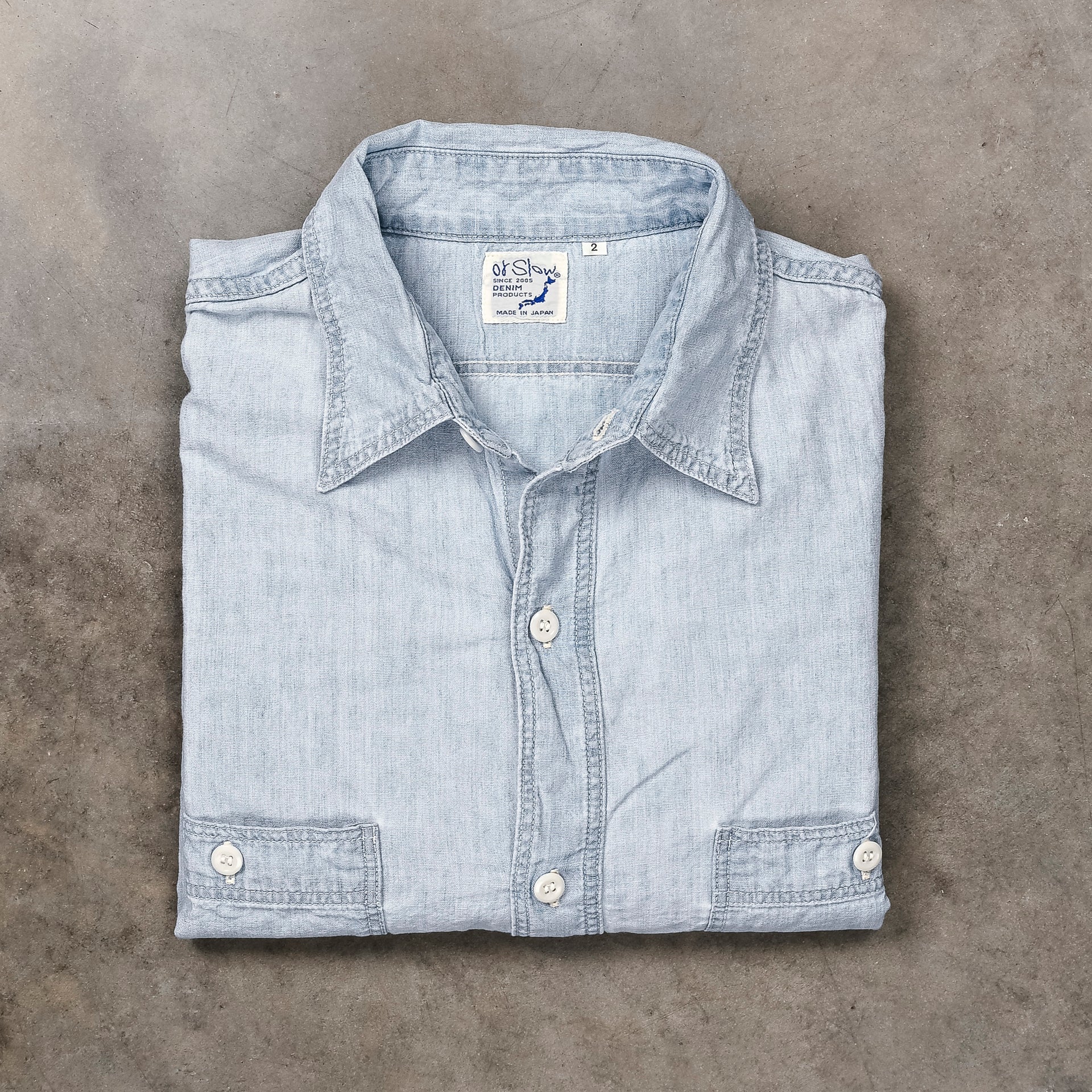 Orslow 8270 Relax Fit Chambray Work Shirt Bleach – Frans Boone Store