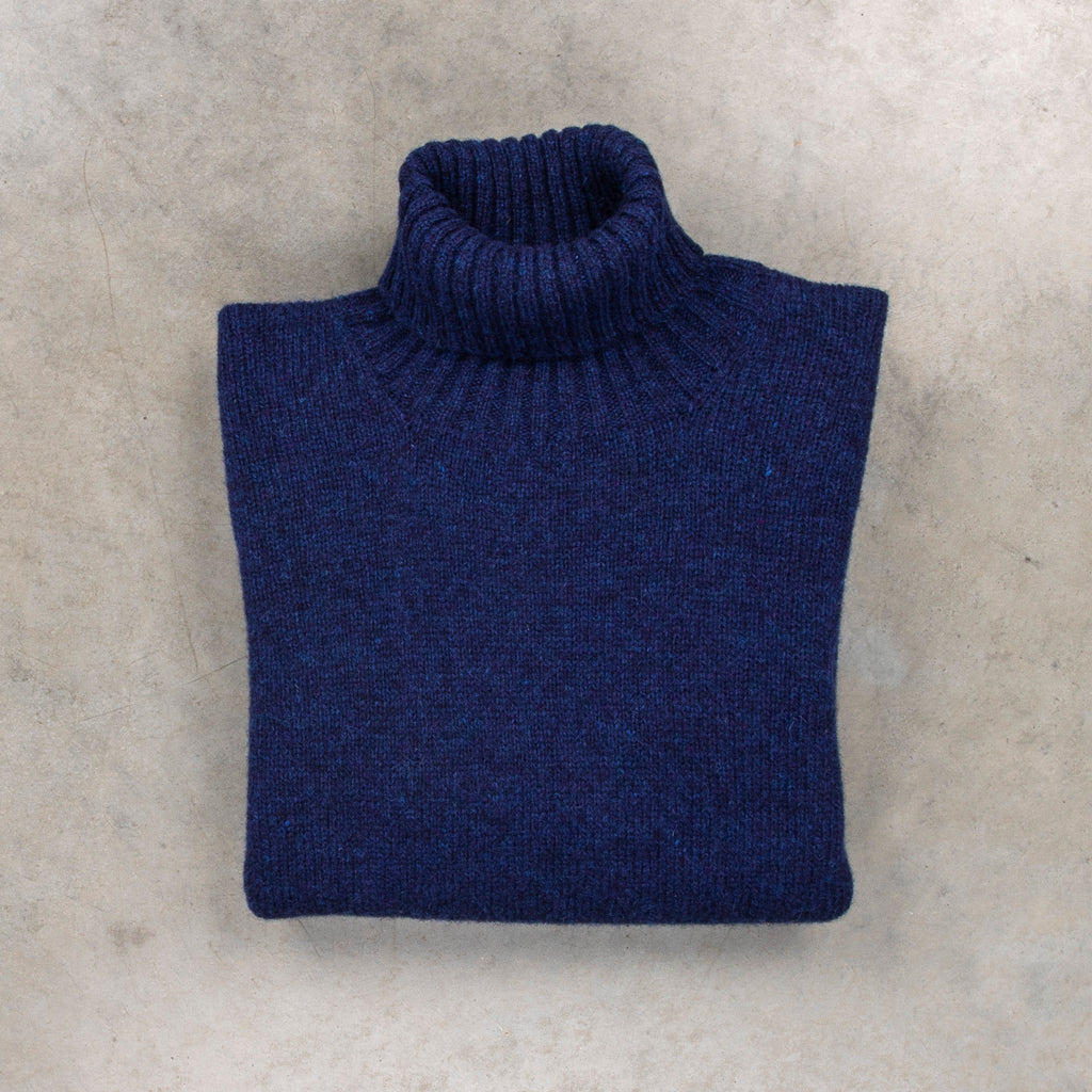 Laurence J. Smith Super Soft Seamless Roll Neck Pullover Starnight Blu ...