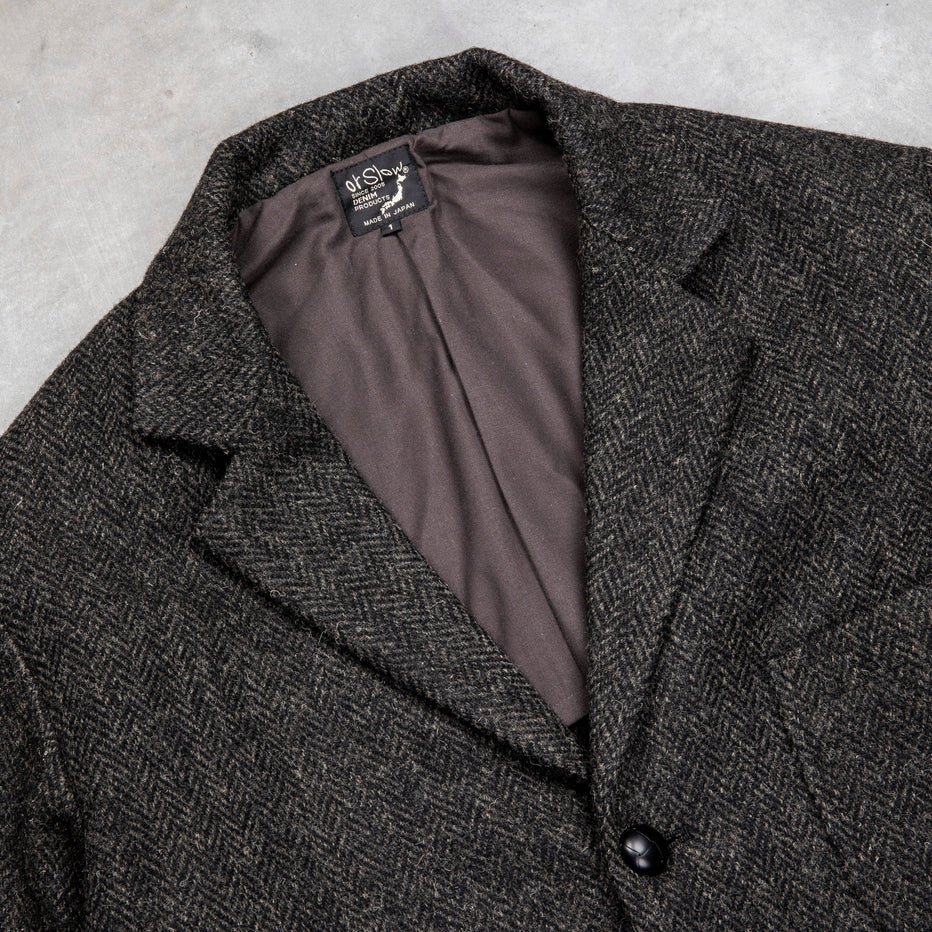 OrSlow Relaxed Fit Harris Tweed Jacket Black – Frans Boone Store