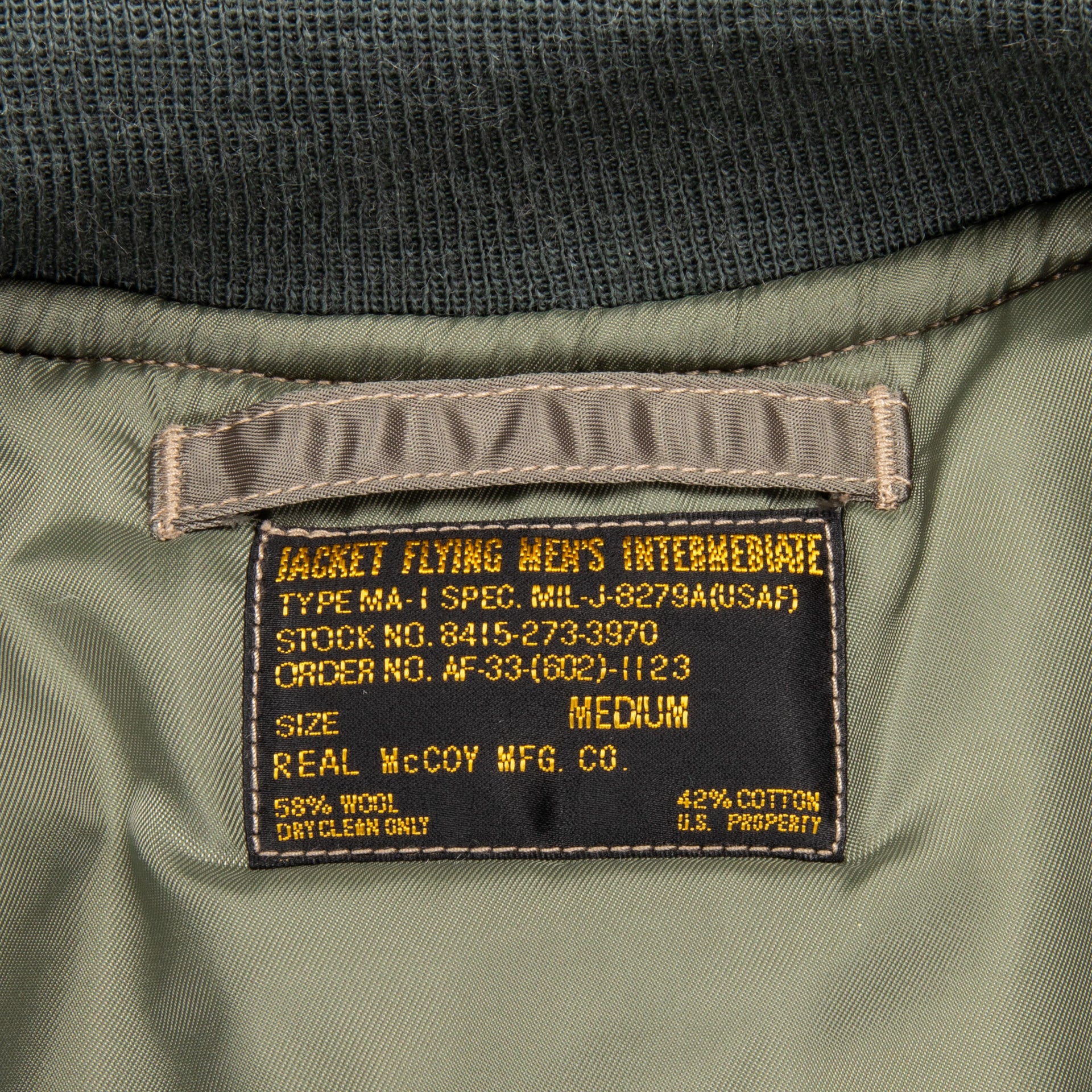 The Real McCoy's Type MA-1 / Statue de la Liberté – Frans Boone Store