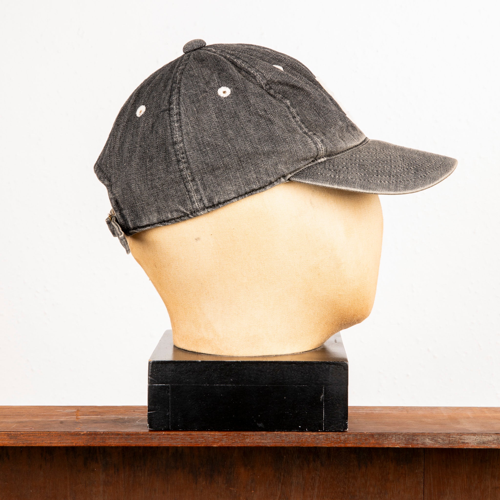 Fullcount Baseball Cap Denim Washed Black "F" – Frans Boone Store