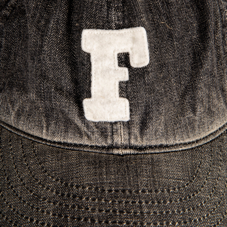 Fullcount Baseball Cap Denim Washed Black "F" – Frans Boone Store