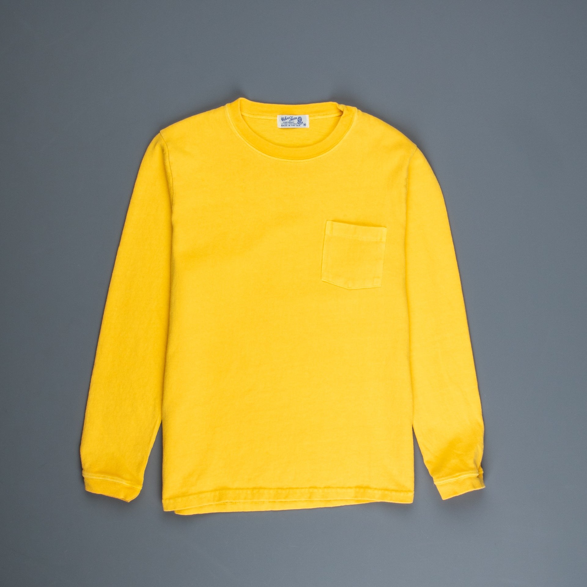 Velva Sheen Heavy oz Pïgment L/S Tee with pocket True Yellow – Frans ...