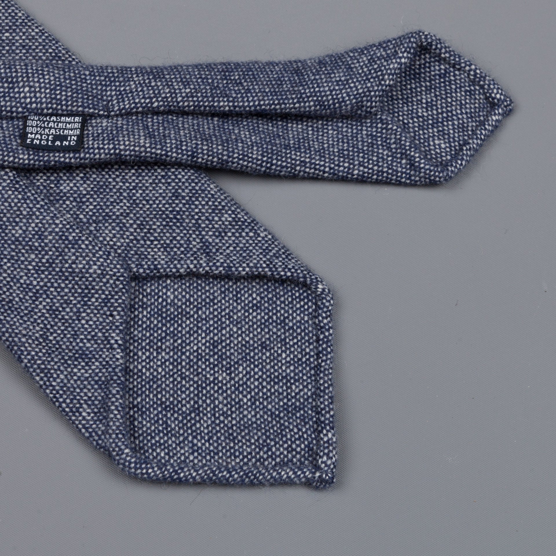 Drake's Cashmere Tie untipped blue melange – Frans Boone Store
