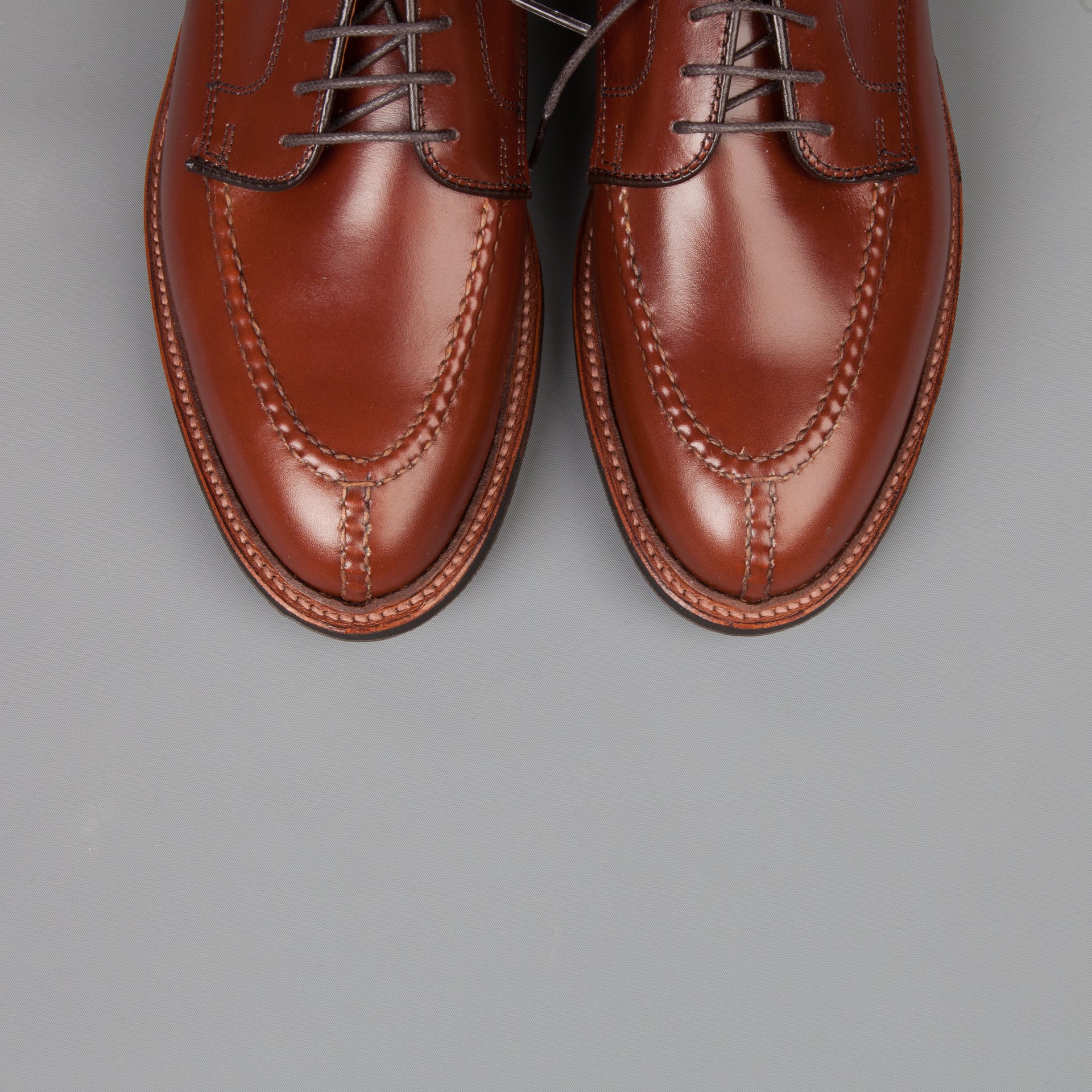 Alden Norwegian Split toe blucher on commando sole in walnut calfskin ...