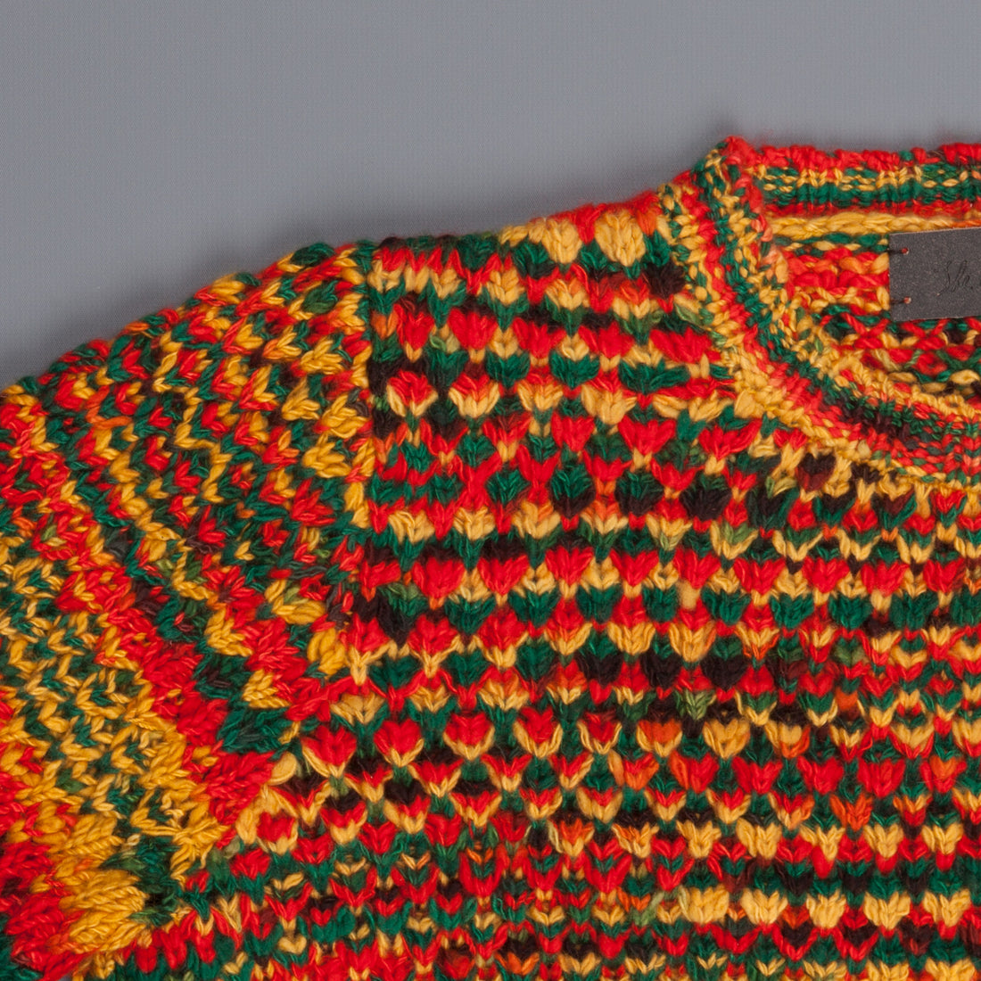 The Elder Statesman 100% cashmere tuck pop crew Rasta – Frans Boone Store