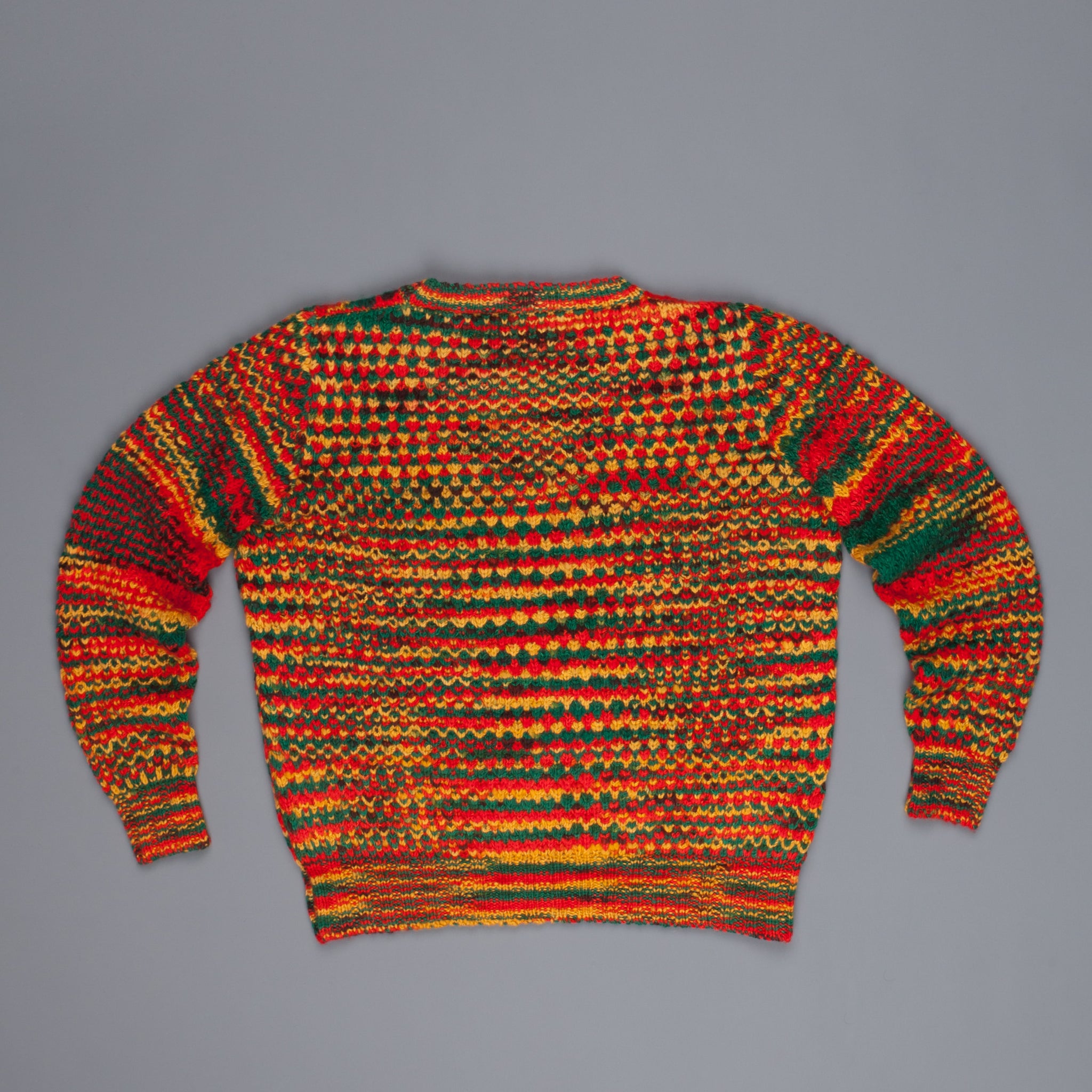 The Elder Statesman 100% cashmere tuck pop crew Rasta – Frans Boone Store